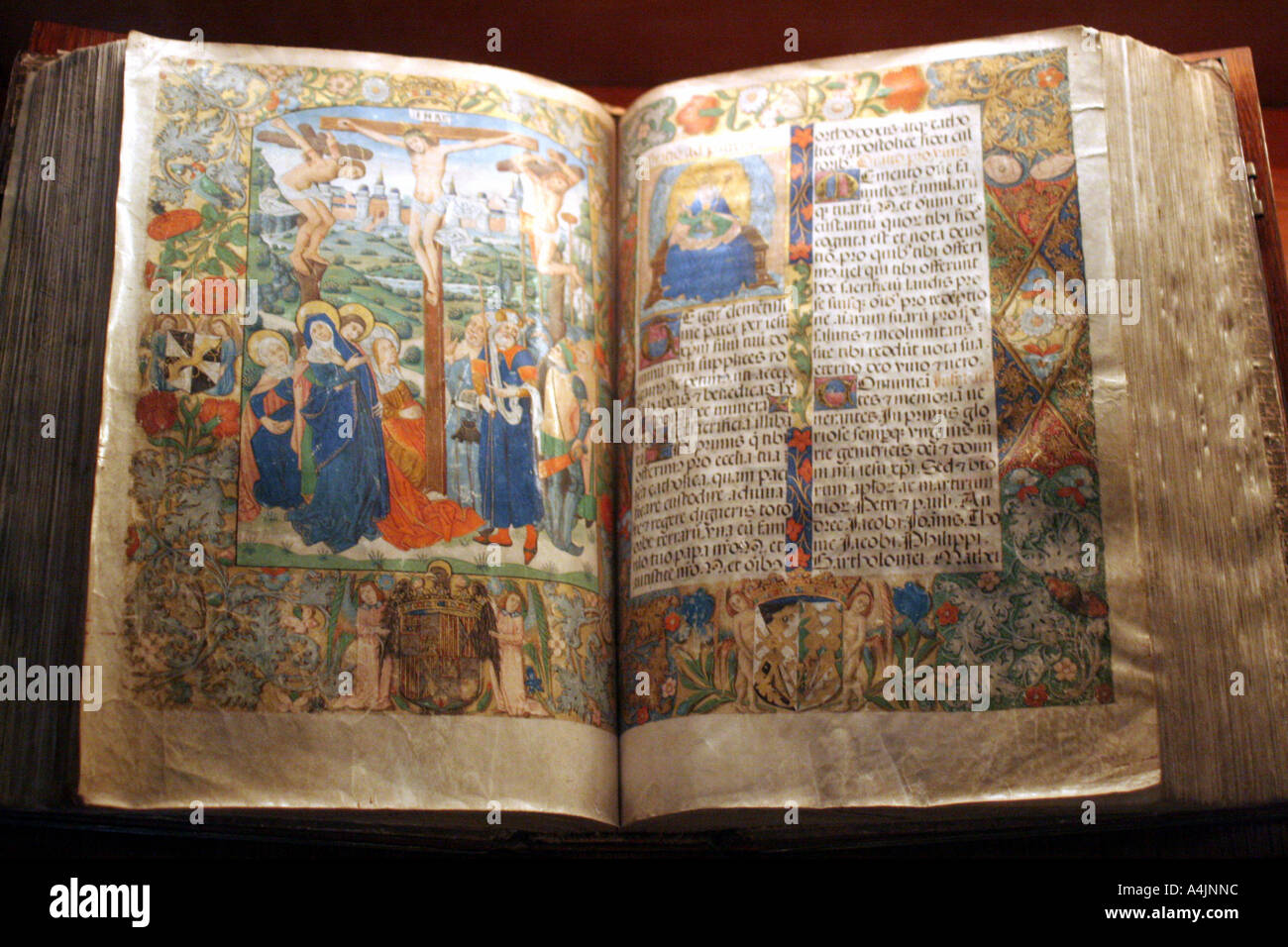 Old spanish missal Stock Photo - Alamy