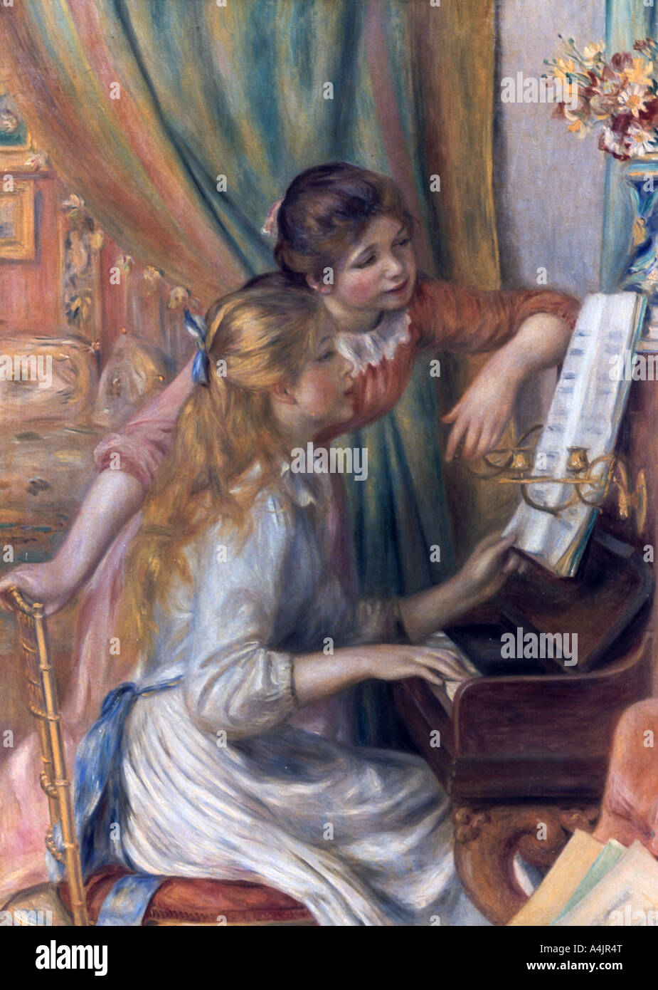 'Girls at the Piano', 1892. Artist: Pierre-Auguste Renoir Stock Photo ...