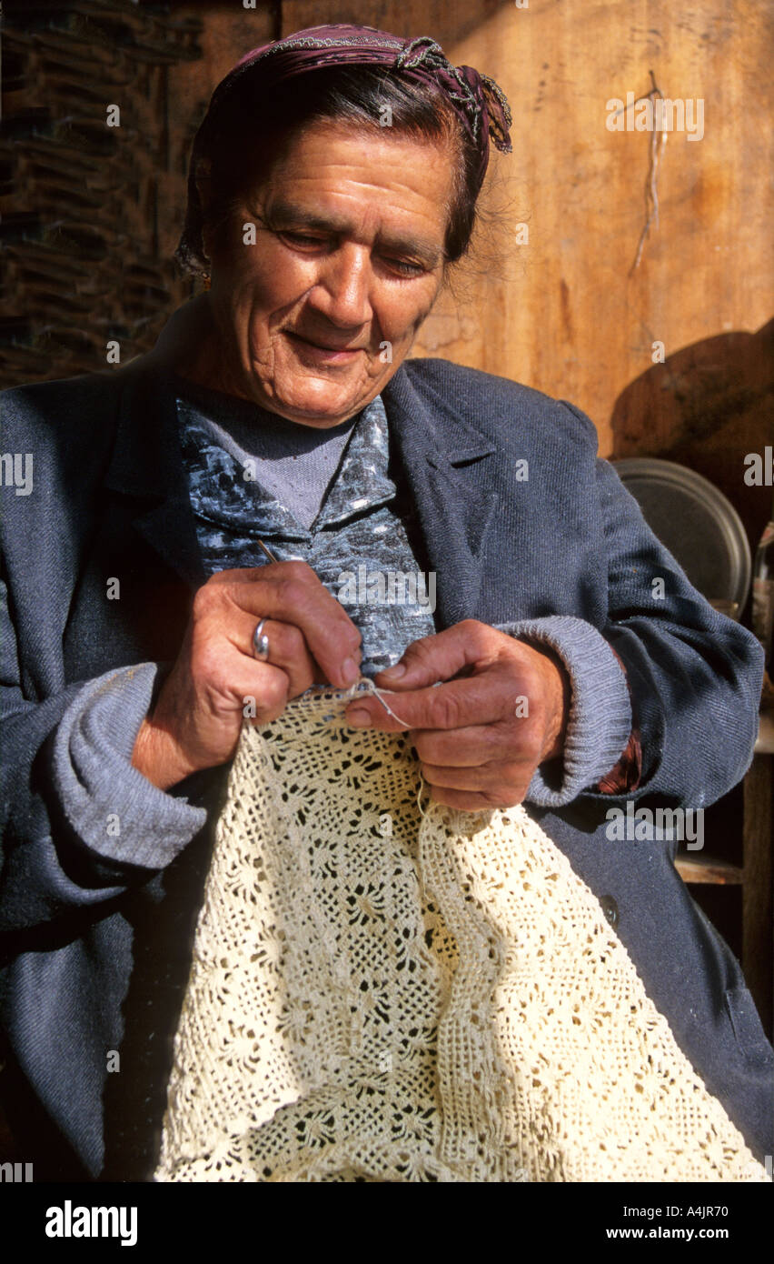 Lacemaking Cyprus. Lefkara Lace Stock Photo - Alamy