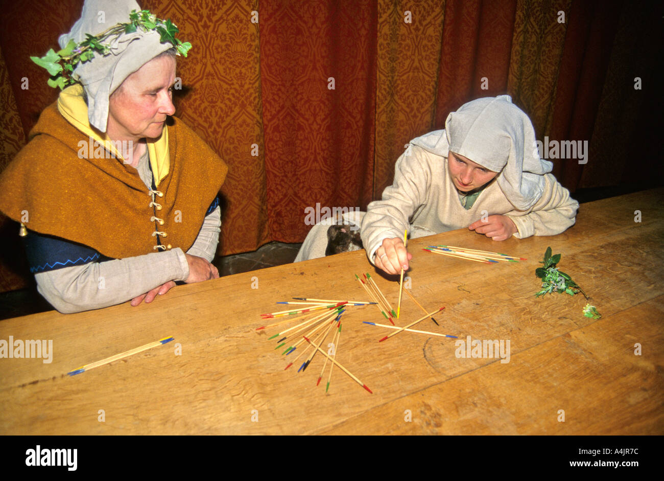 15th century GAME OF Pick up sticks Stock Photo - Alamy