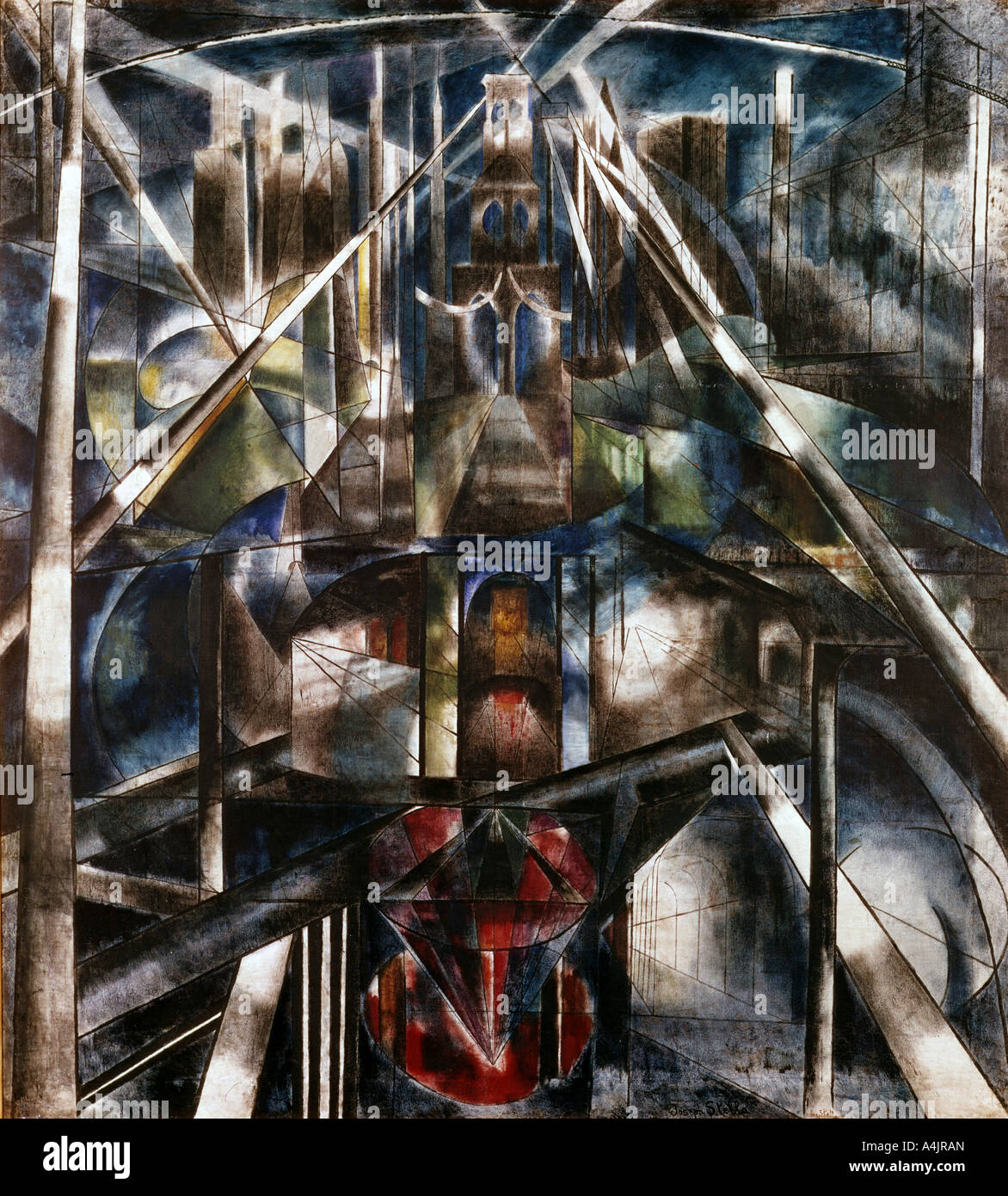 'Brooklyn Bridge', 1917. Artist: Joseph Stella Stock Photo - Alamy