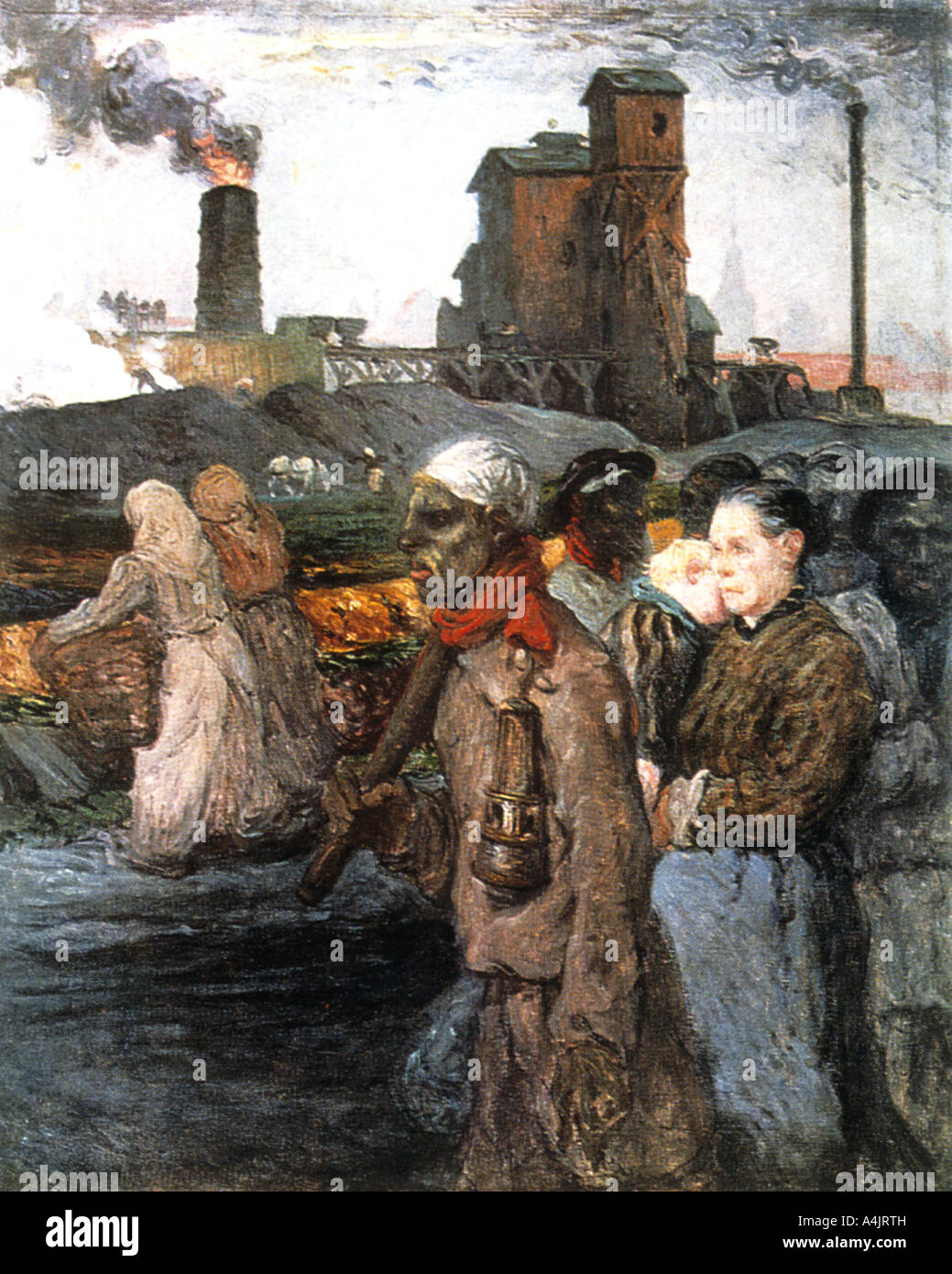 'The Miners', c1920. Artist: Jules Besson Stock Photo - Alamy