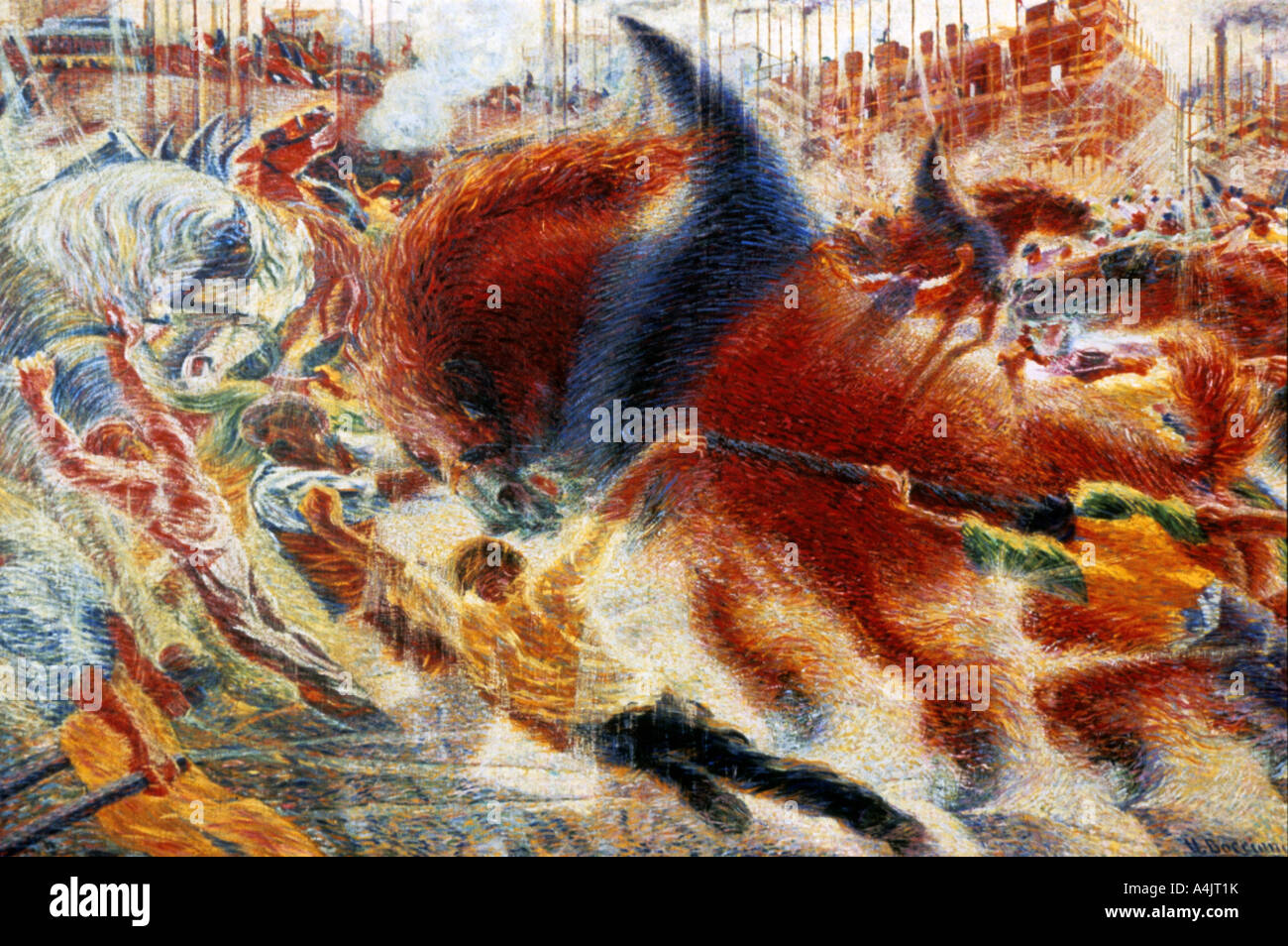'The City Rises', 1911. Artist: Umberto Boccioni Stock Photo - Alamy