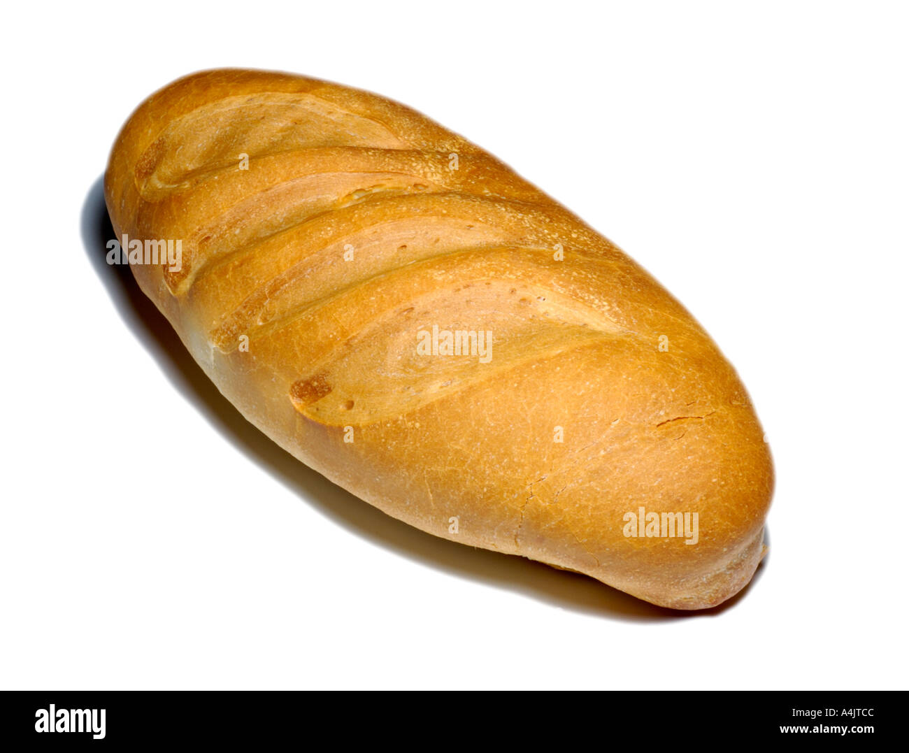 Piece of French bread isolated on white background Stock Photo - Alamy
