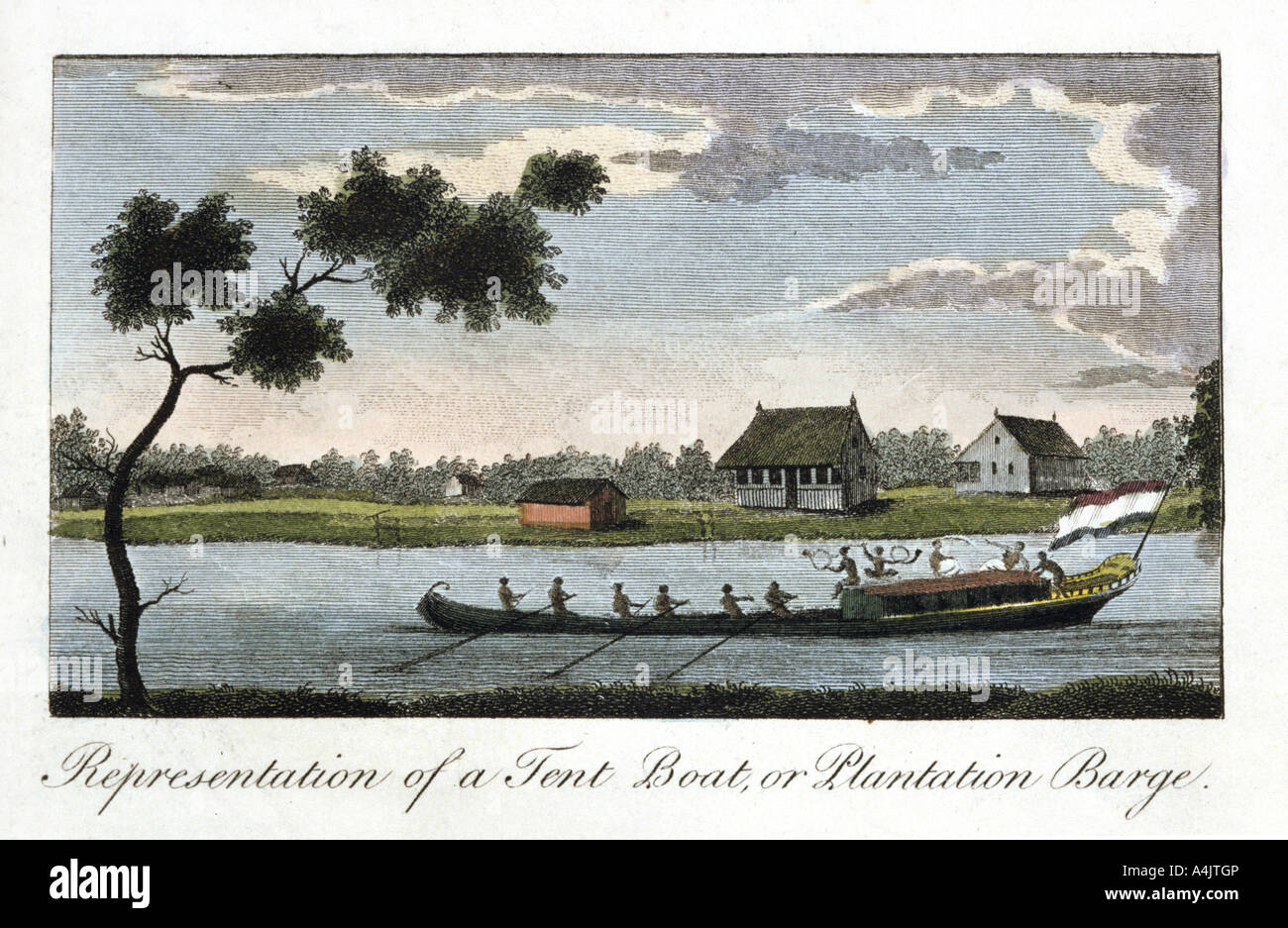 'Representation of a Tent Boat, or Plantation Barge', 1813. Artist ...
