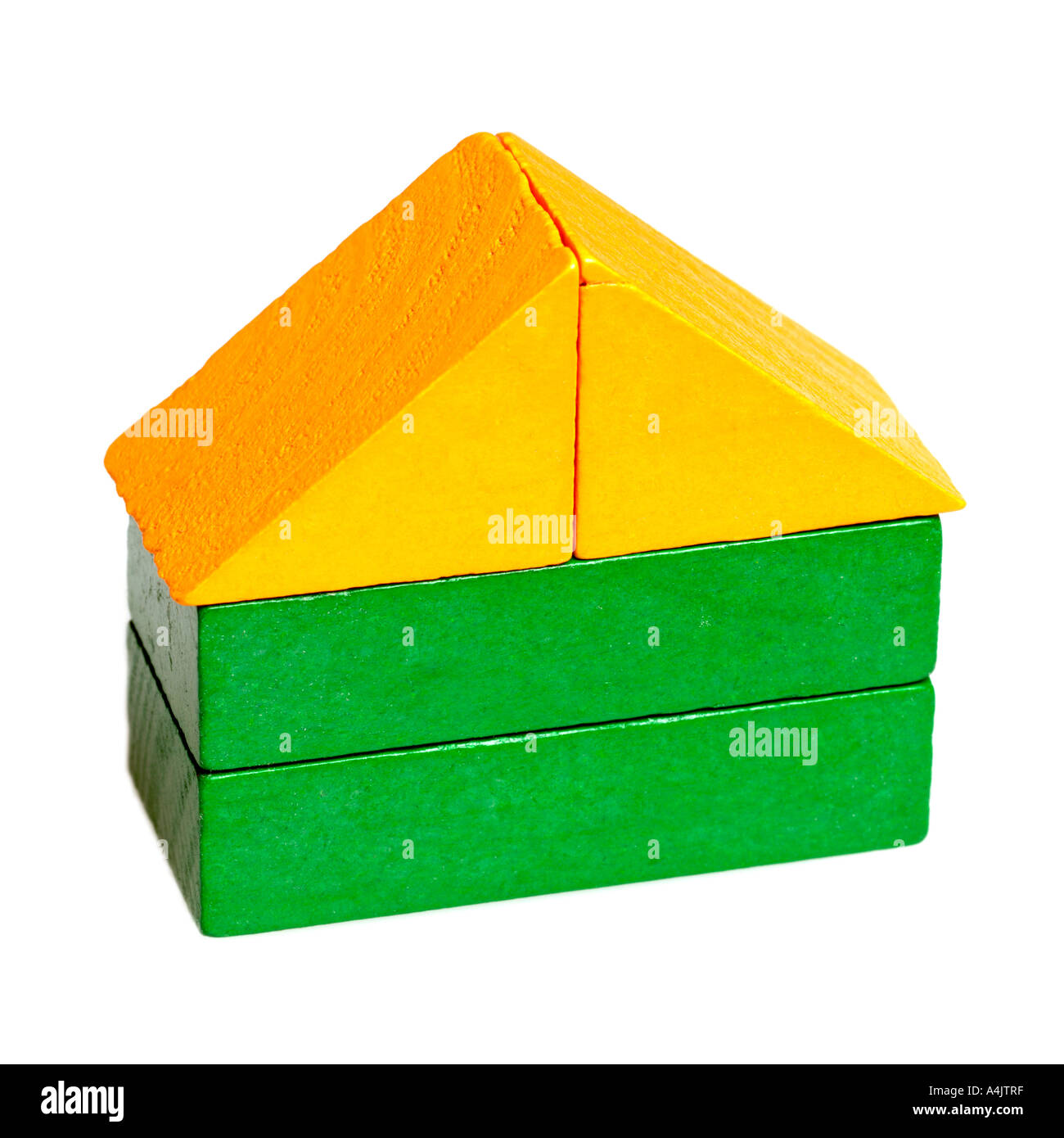 Wooden house shape Stock Photo - Alamy