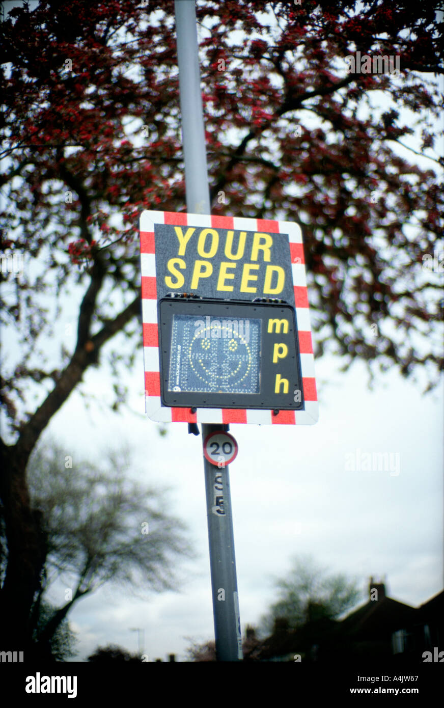 Smiley speed control indicator nr Kingston Upon Thames surrey england ...
