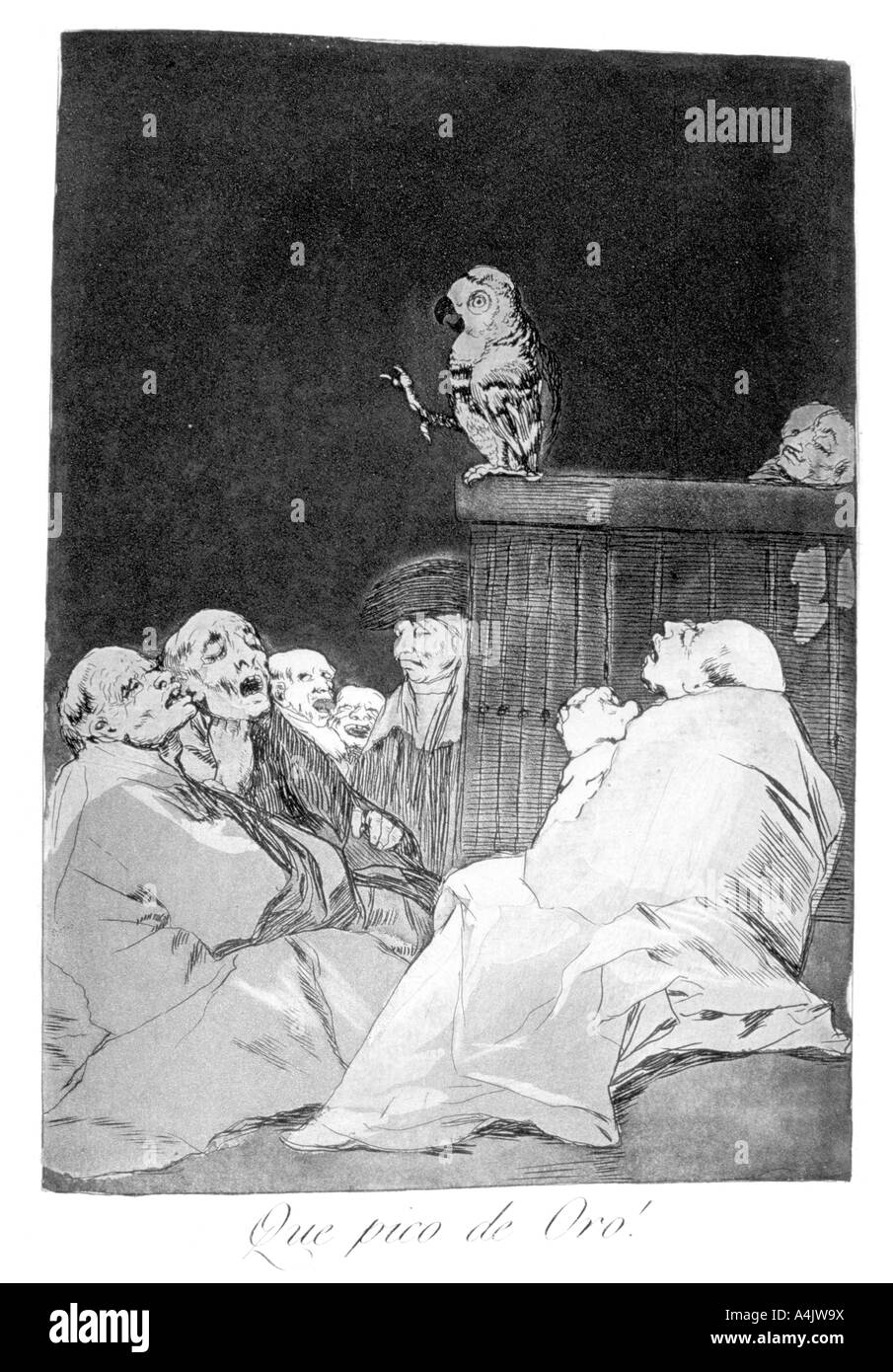 'What a golden beak!, 1799. Artist: Francisco Goya Stock Photo - Alamy