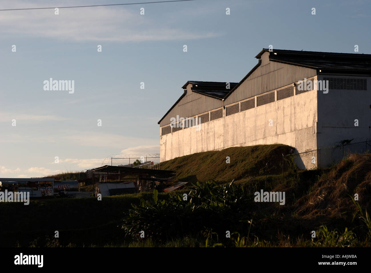 Warehouse on morning light Stock Photo - Alamy