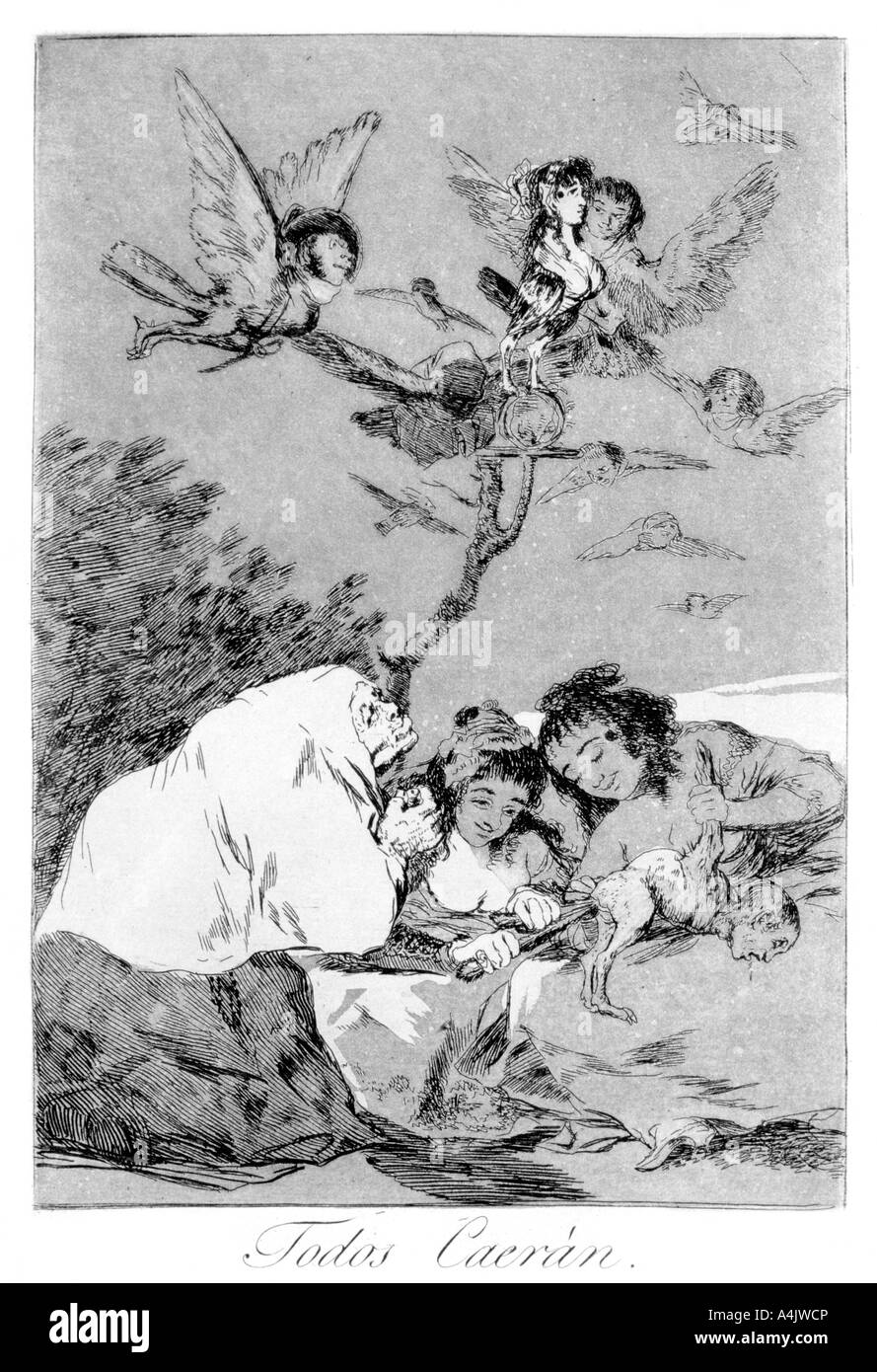 'All will fall', 1799. Artist: Francisco Goya Stock Photo - Alamy