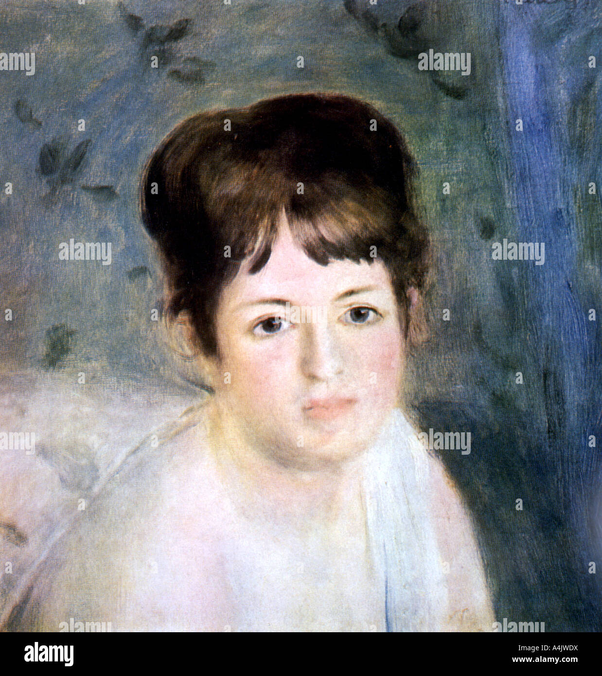 'Head of a woman', 1876. Artist: Pierre-Auguste Renoir Stock Photo - Alamy