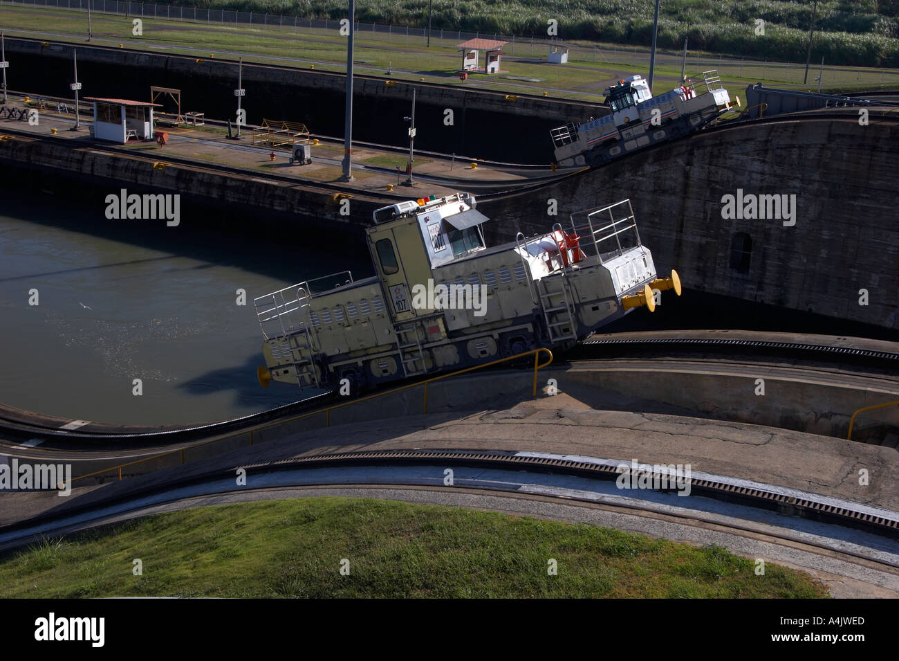 Panama Canal Mule, Republic of Panama Stock Photo - Alamy
