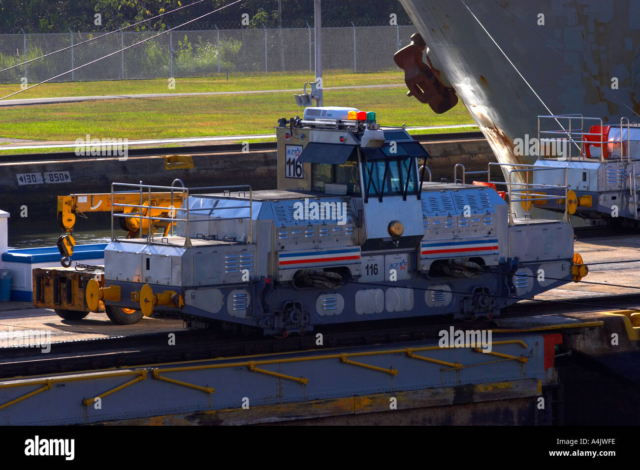 Panama Canal Mule, Republic of Panama, Central America Stock Photo - Alamy