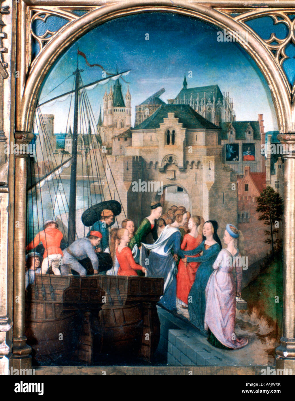 'St Ursula Shrine, Arrival in Cologne', 1489. Artist: Hans Memling ...