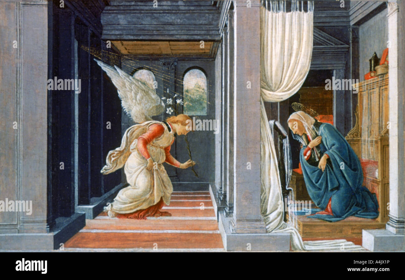 Annunciation Botticelli High Resolution Stock Photography and Images - Alamy