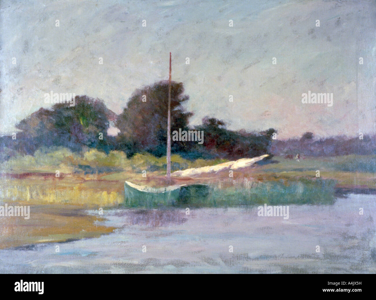 'Lone Boat', c1868-1917. Artist: Walter Clark Stock Photo - Alamy