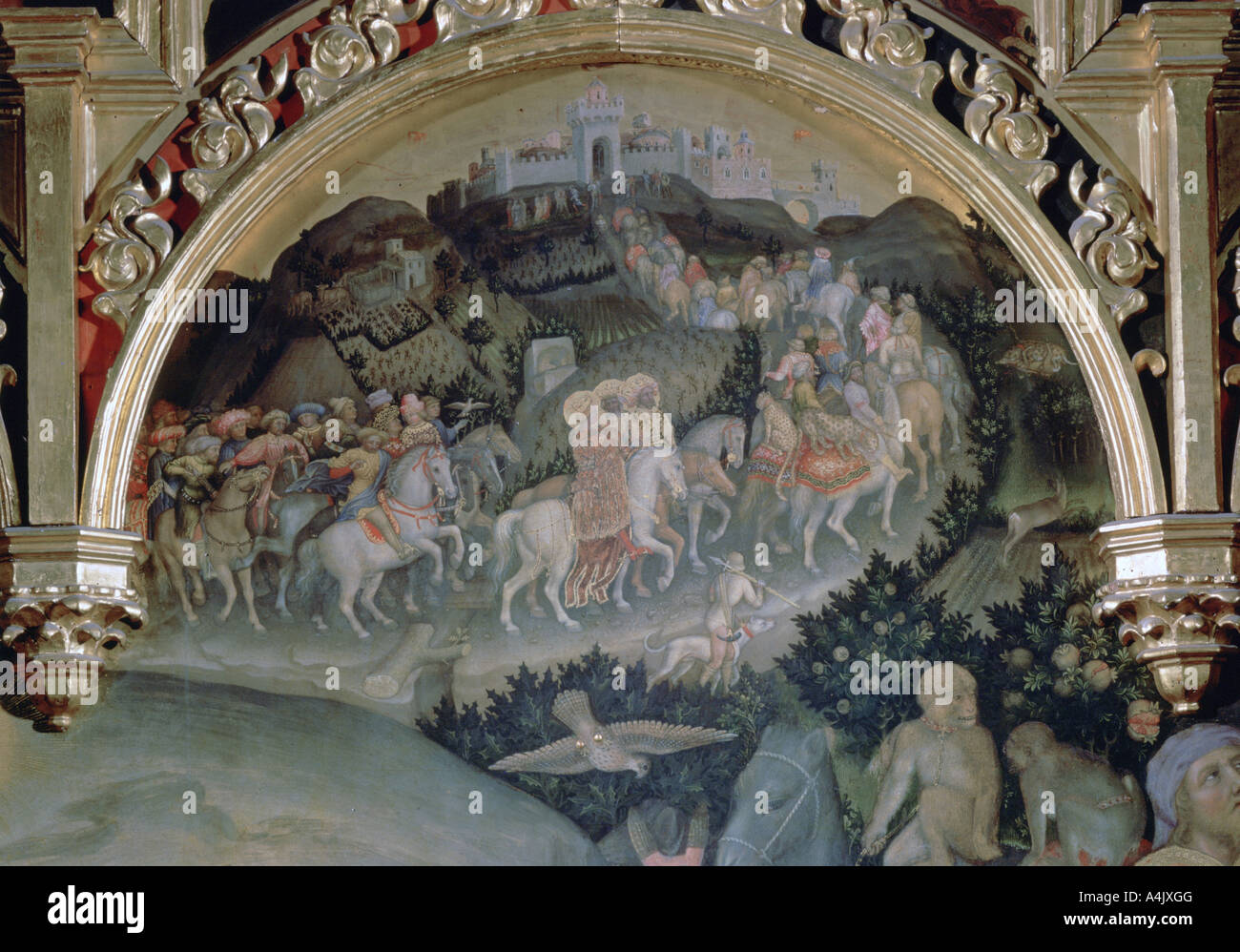 'Adoration of the Magi' (The Strozzi Altarpiece), (detail), 1423. Artist: Gentile da Fabriano ...