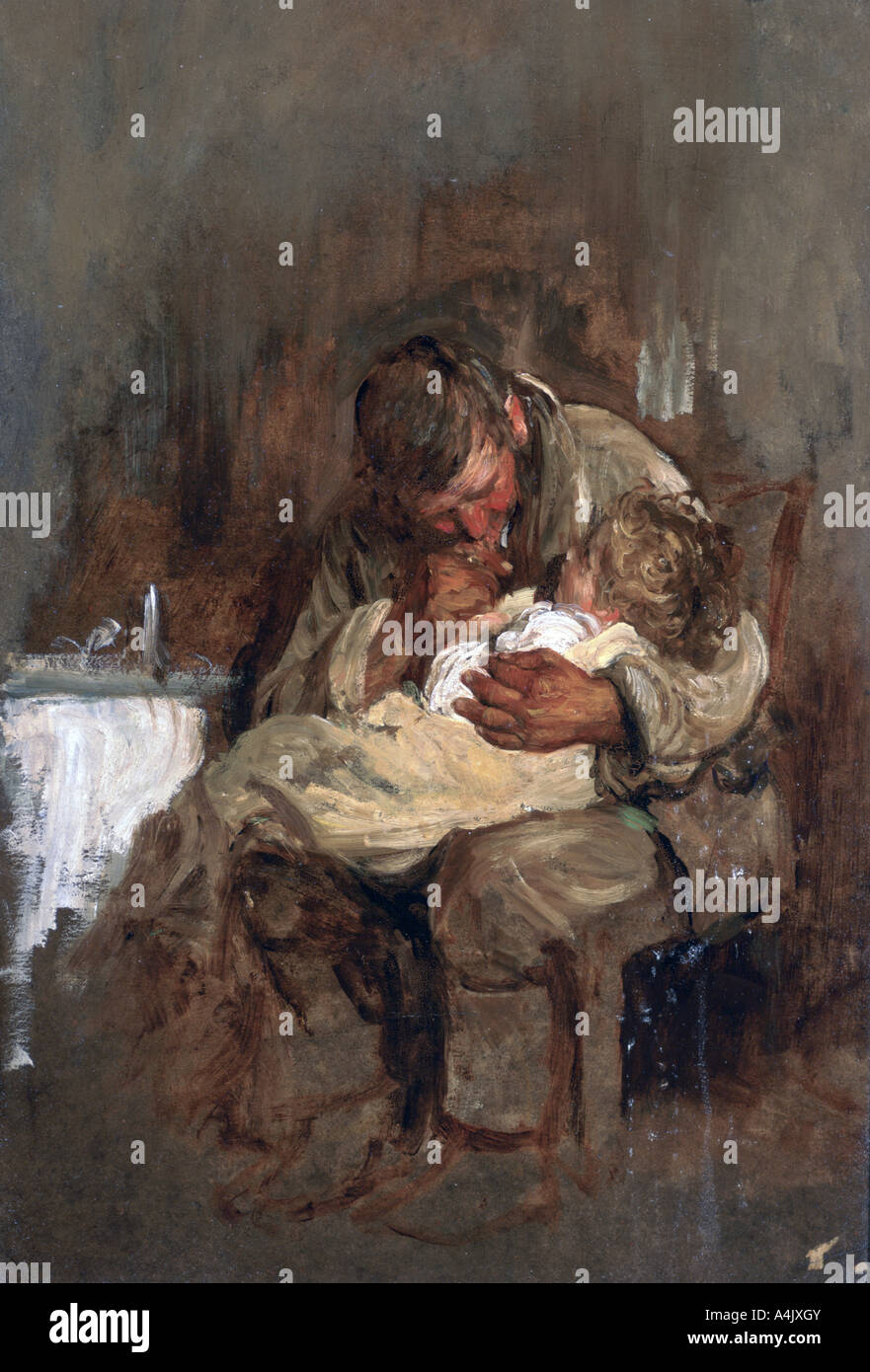 'Study', 1843-1927. Artist: Luke Fildes Stock Photo - Alamy
