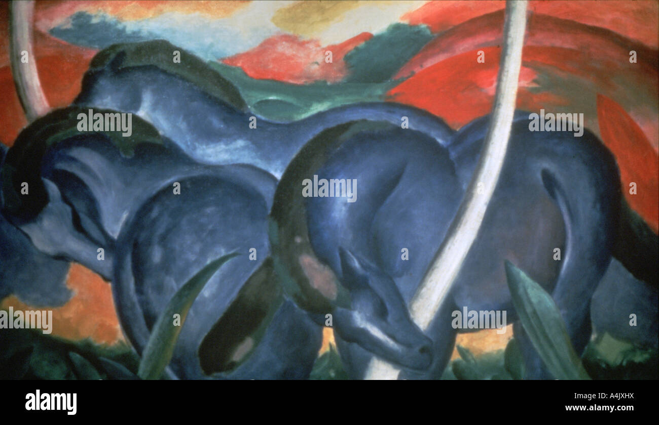 Blue Horses', 1911. Artist: Marc Franz Stock Photo - Alamy