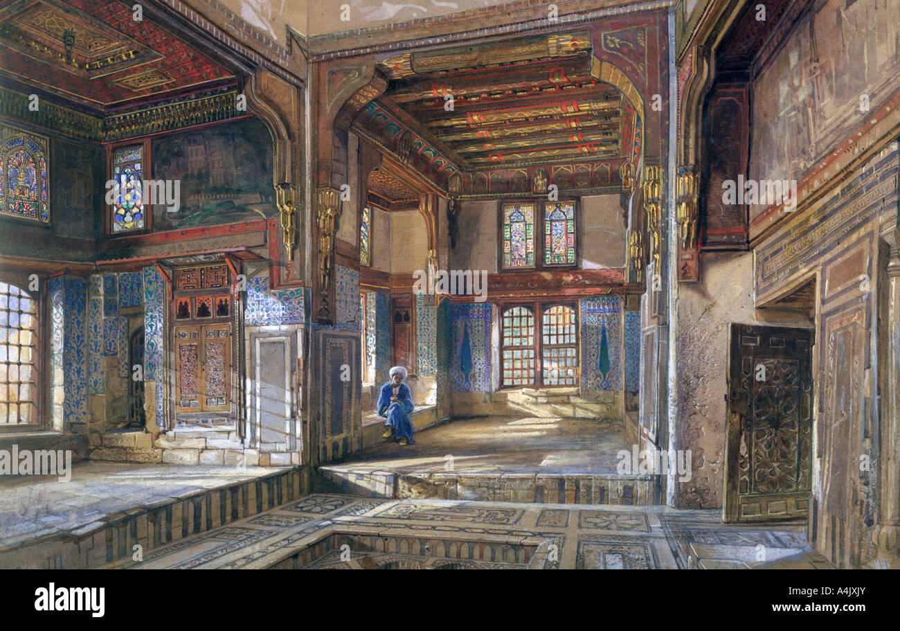 'The House of Moufti Sheikh el Mahadi, Cairo', 1873. Artist: Frank ...