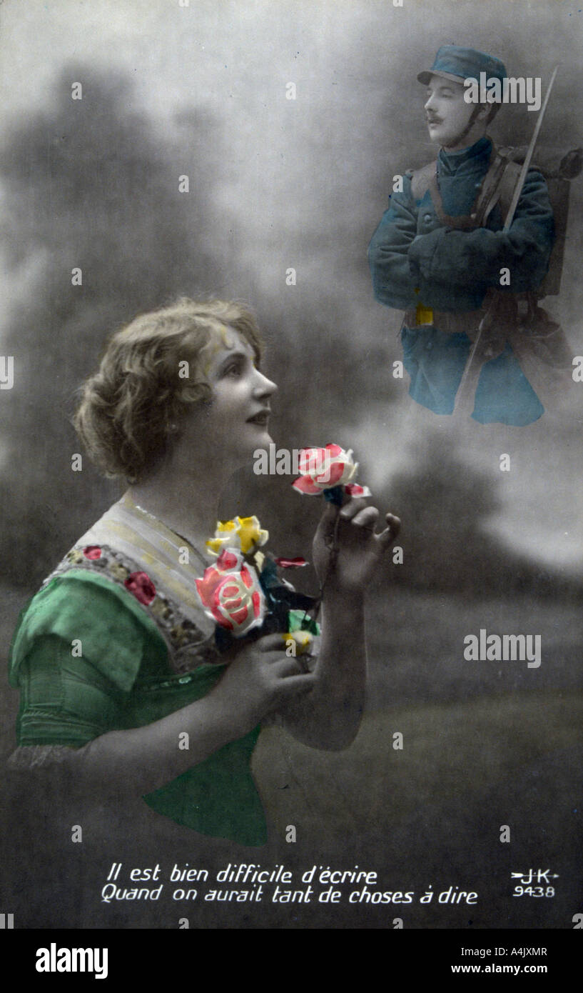 French WWI postcard, 1914-1918. Artist: Unknown Stock Photo - Alamy