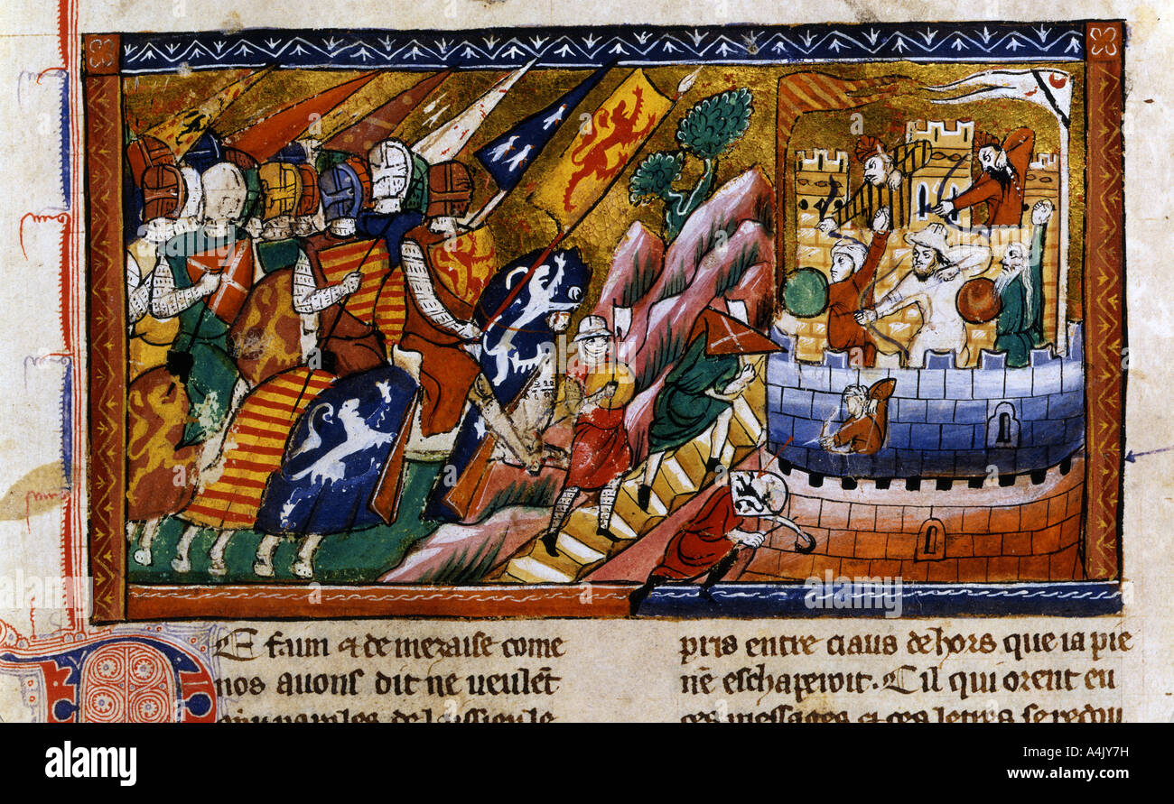 Siege of Antioch, c1097, (14th century). Artist: Unknown Stock Photo ...