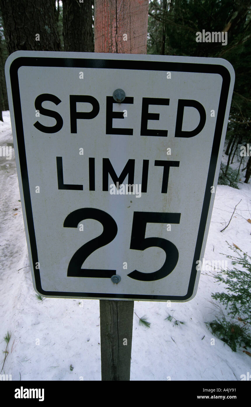 White 25mph Speed Limit sign with black lettering vertical Stock Photo ...