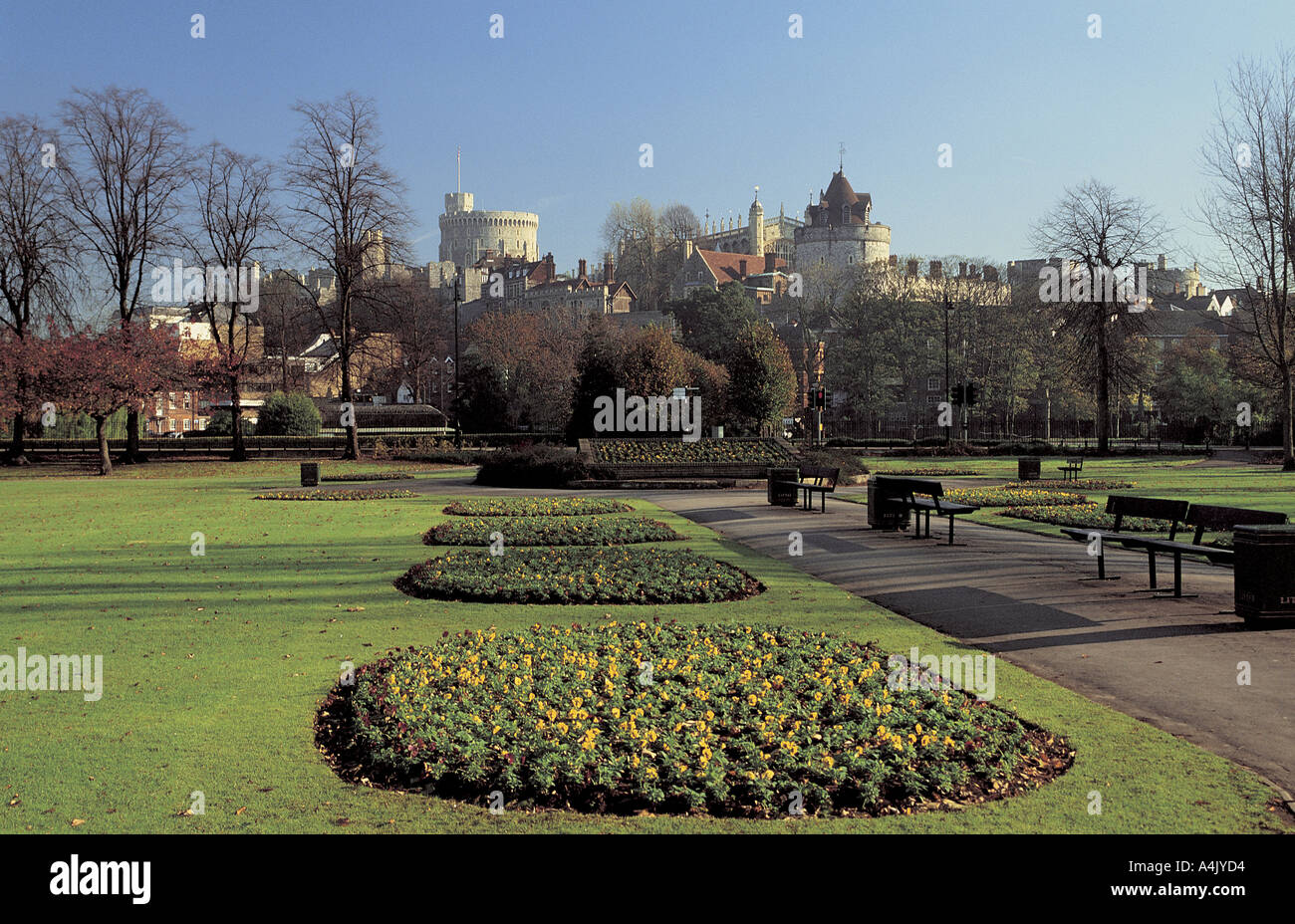 Alexandra gardens by Windsor Castle Stock Photo - Alamy