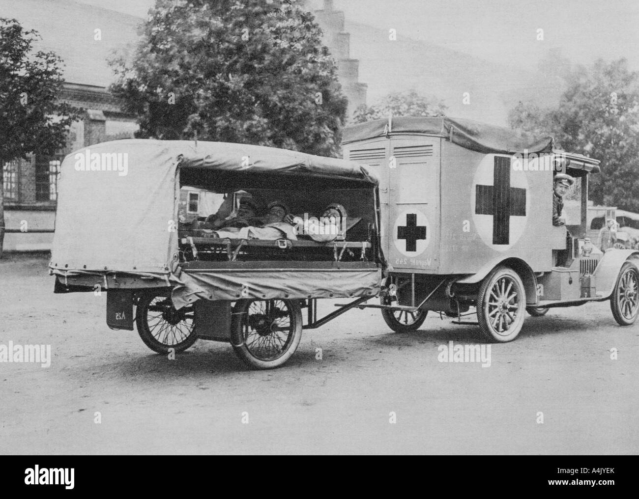 A German ambulance, Eastern Front, World War I, 1915. Artist: Unknown ...
