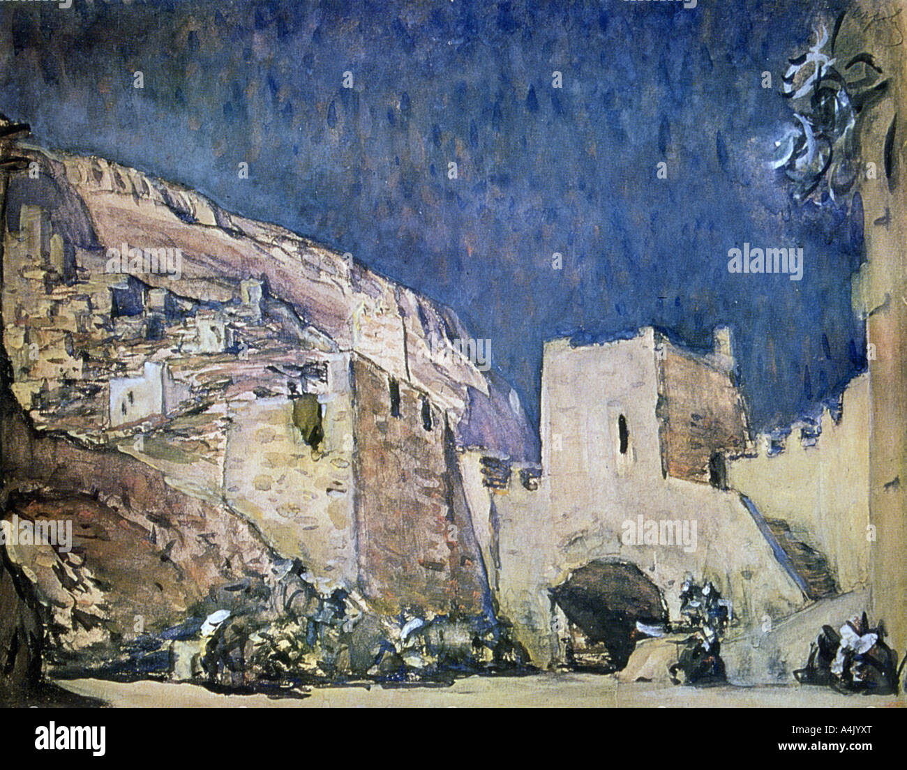 Set design for the Opera Judith by Alexander Serov, 1907. Artist ...