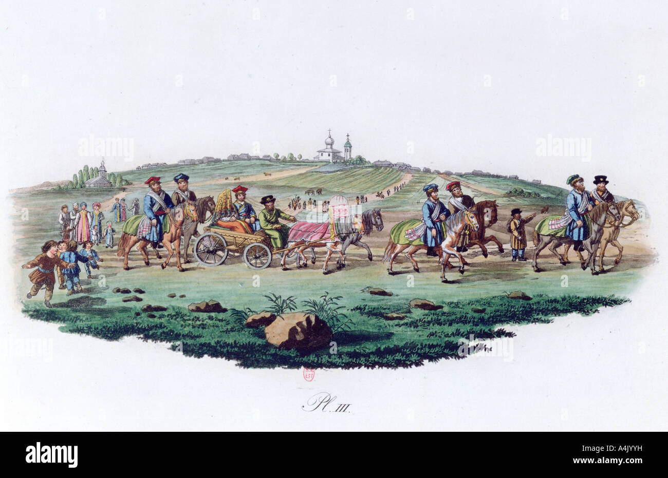 'Wedding Procession', Russia, 1820. Artist: Unknown Stock Photo - Alamy