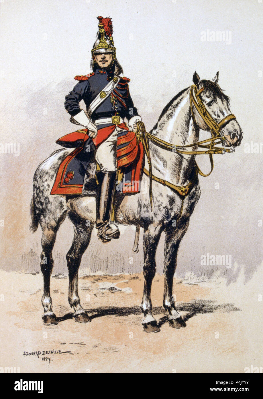 Republican Guard, 1871 (1887). Artist: A Lemercier Stock Photo - Alamy