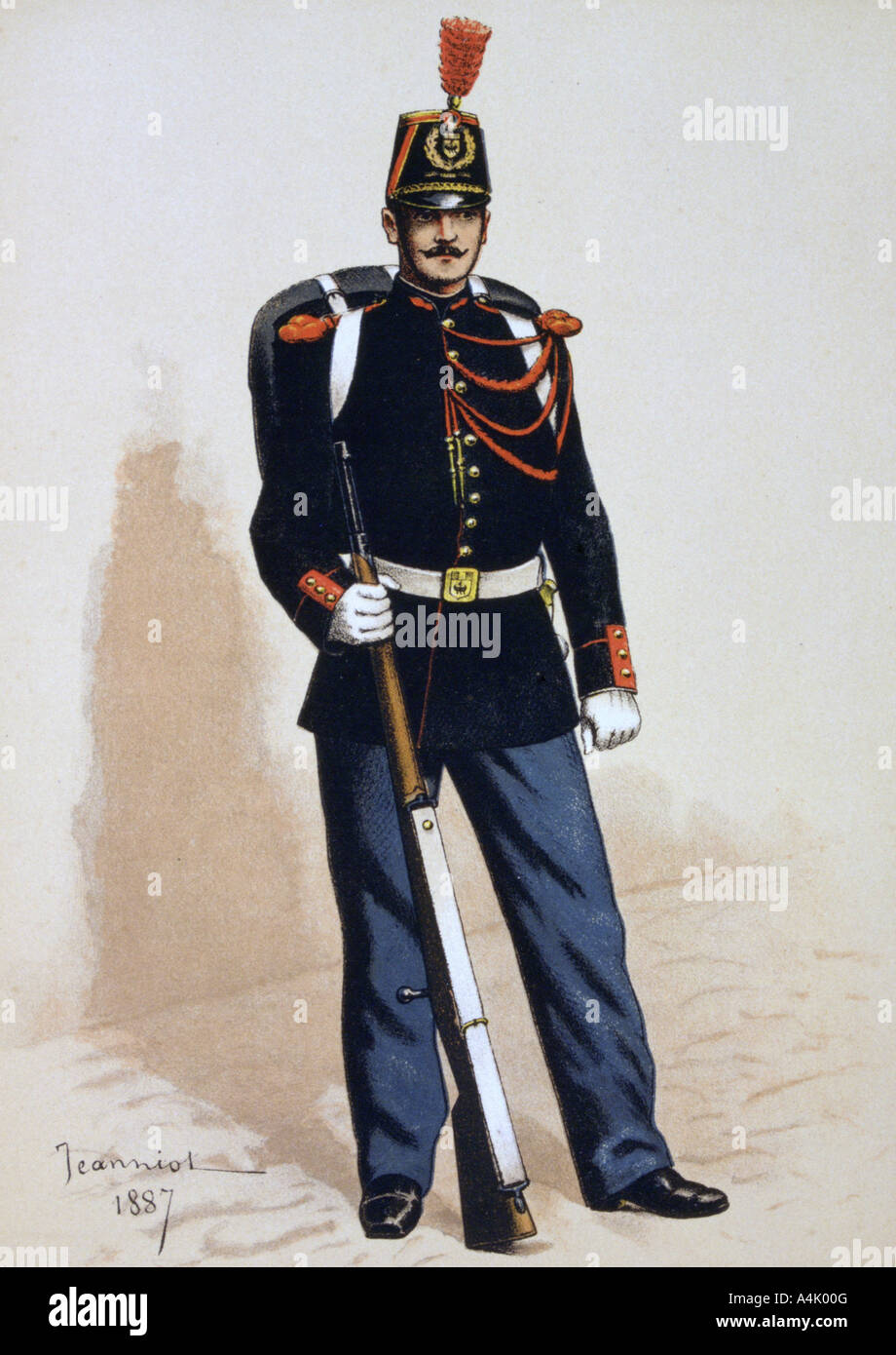 Republican Guard, 1871 (1887). Artist: A Lemercier Stock Photo - Alamy