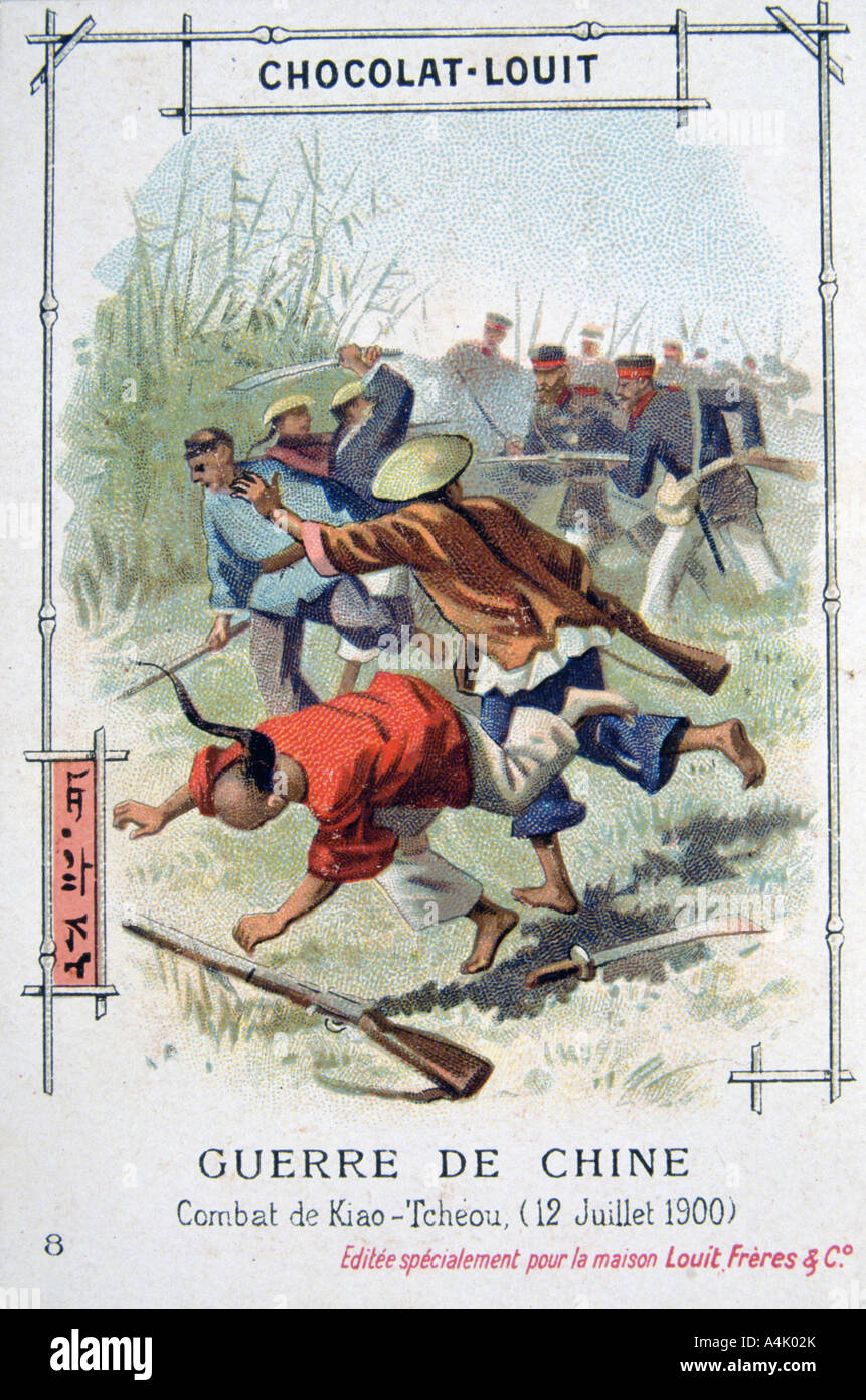 Battle at Kiao-Tcheou, China, Boxer Rebellion, 12 July 1900. Artist ...