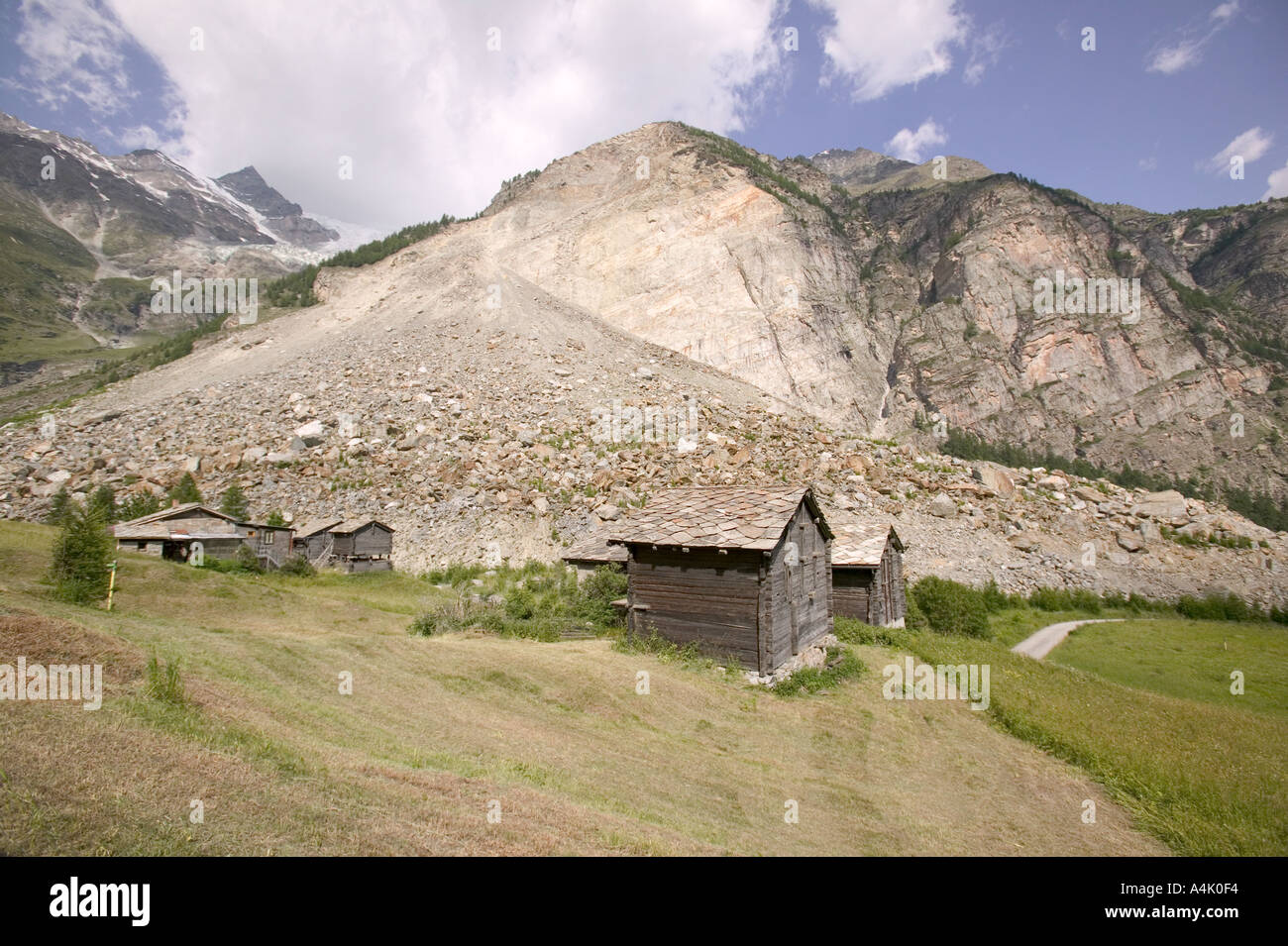 The 1991 Randa Rockslide nr Zermatt Switzerland Stock Photo - Alamy