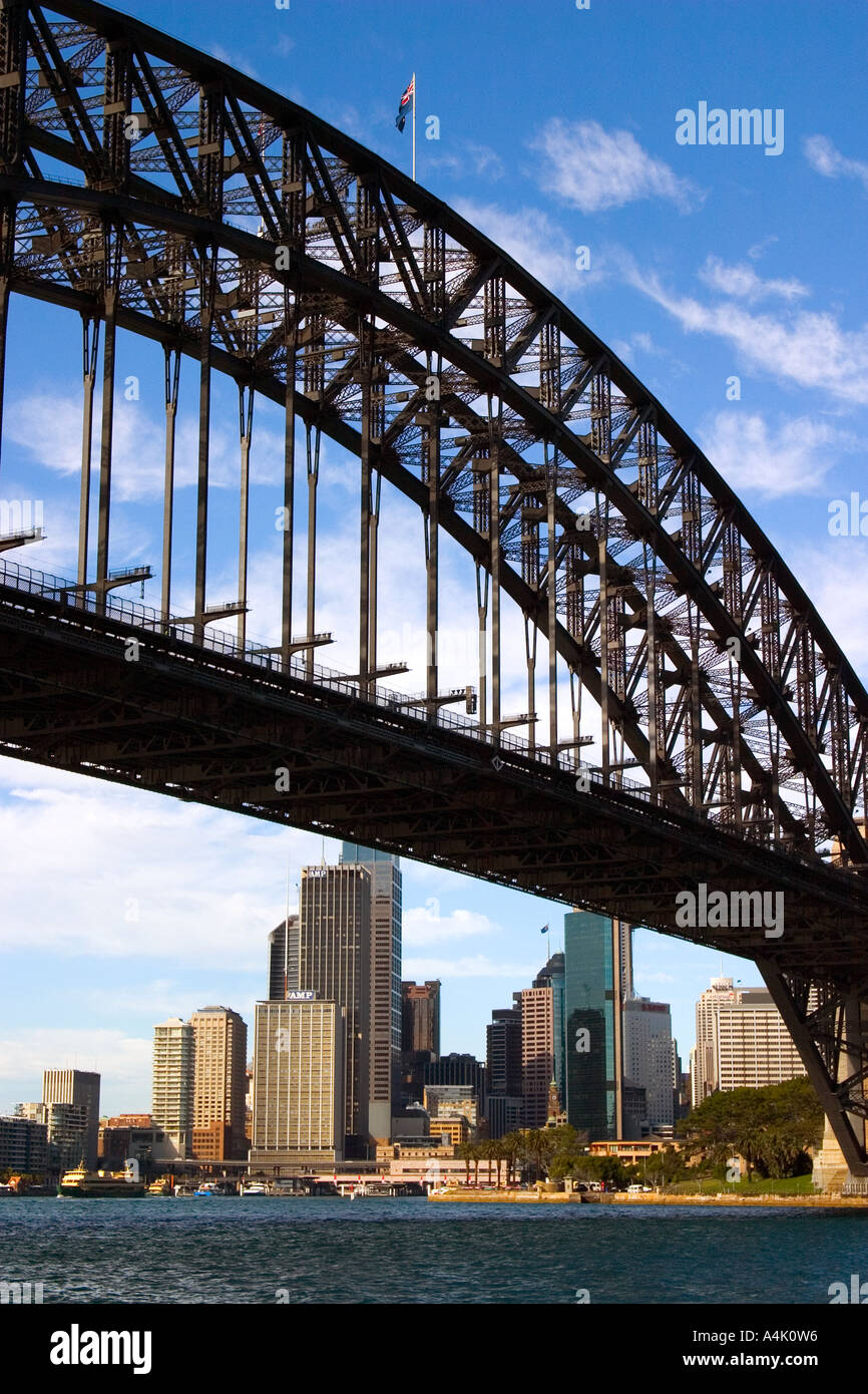 Southern end of Harbour Bridge and Circular Quay West. Sydney Australia ...