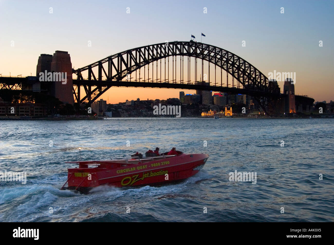 Harbour Bridge and jet boat, Sydney, Australia Stock Photo - Alamy