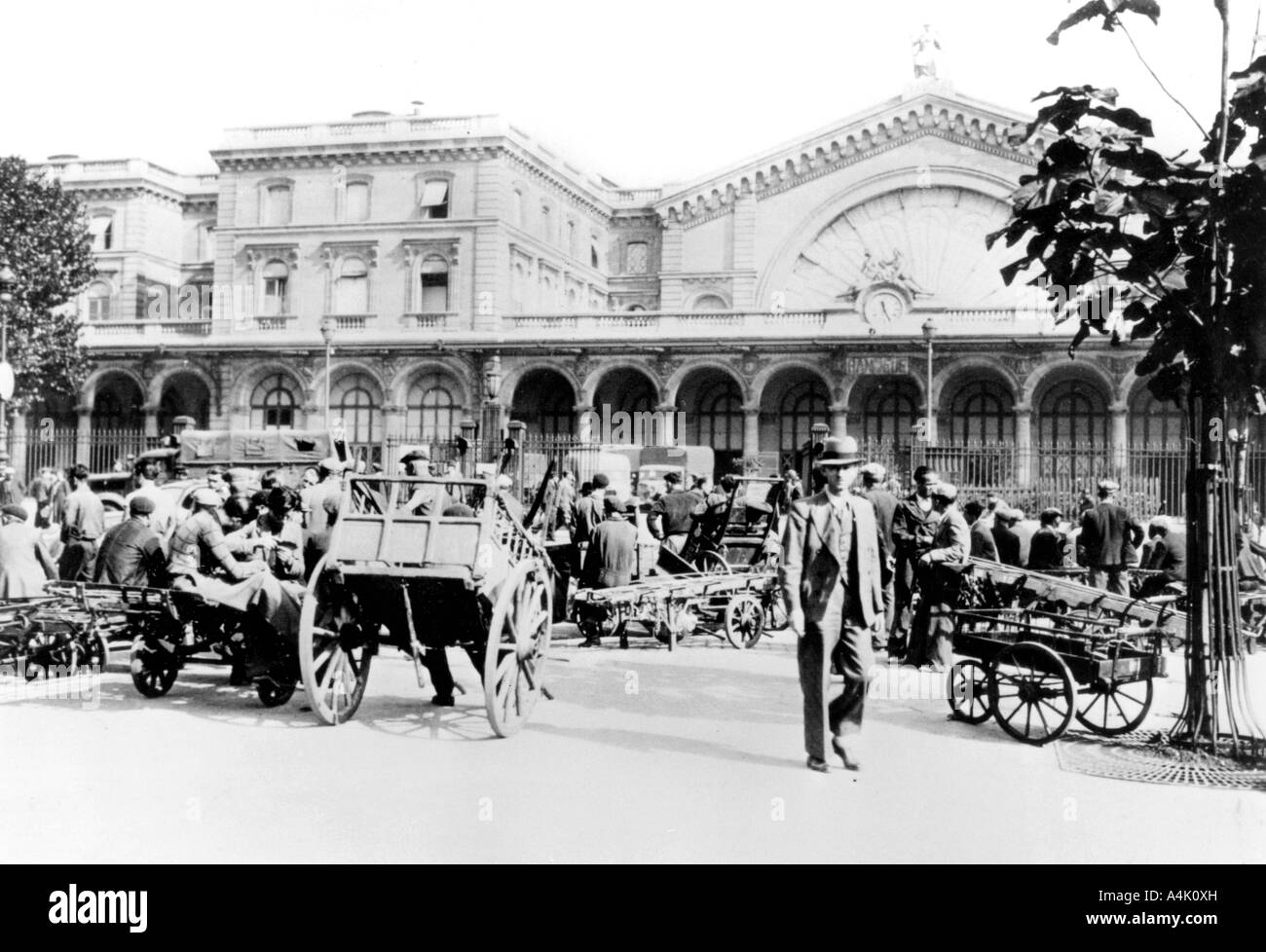 Outside the Gare de l'Est, German-occupied Paris, September 1940 ...