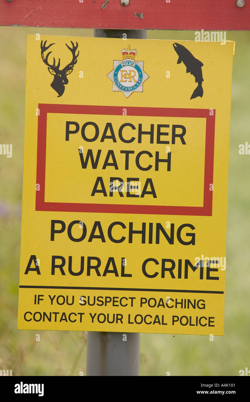 Warning sign poaching hi-res stock photography and images - Alamy