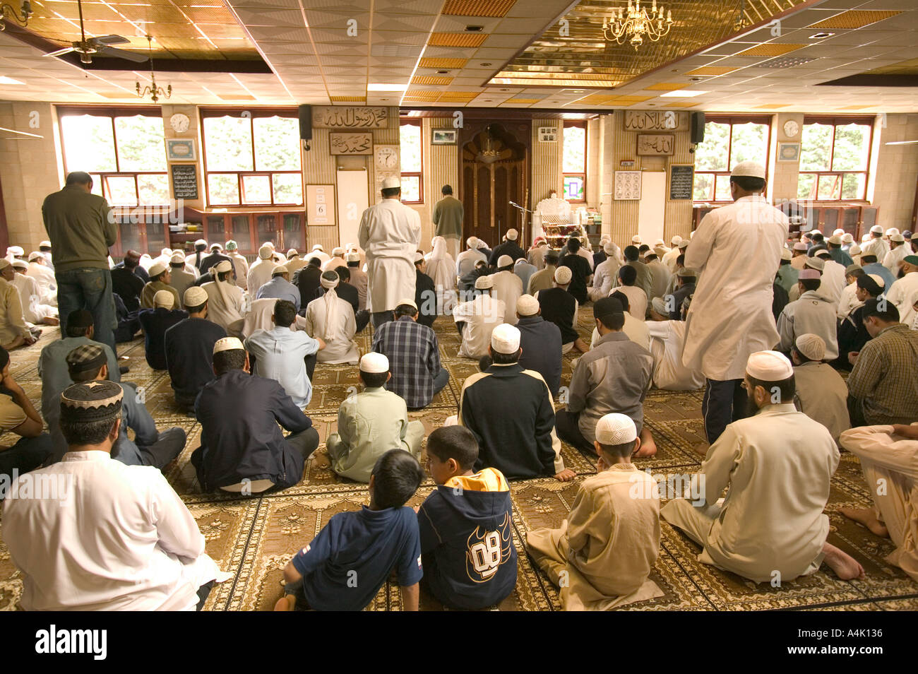 British muslims in a Preston Mosque Stock Photo - Alamy