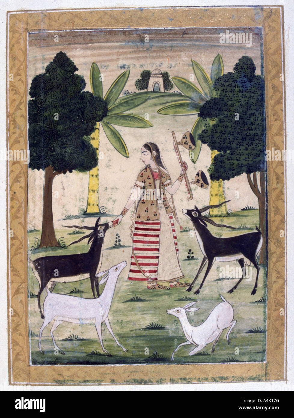 Todi Ragini, Ragamala Album, School of Rajasthan, 19th century. Artist ...