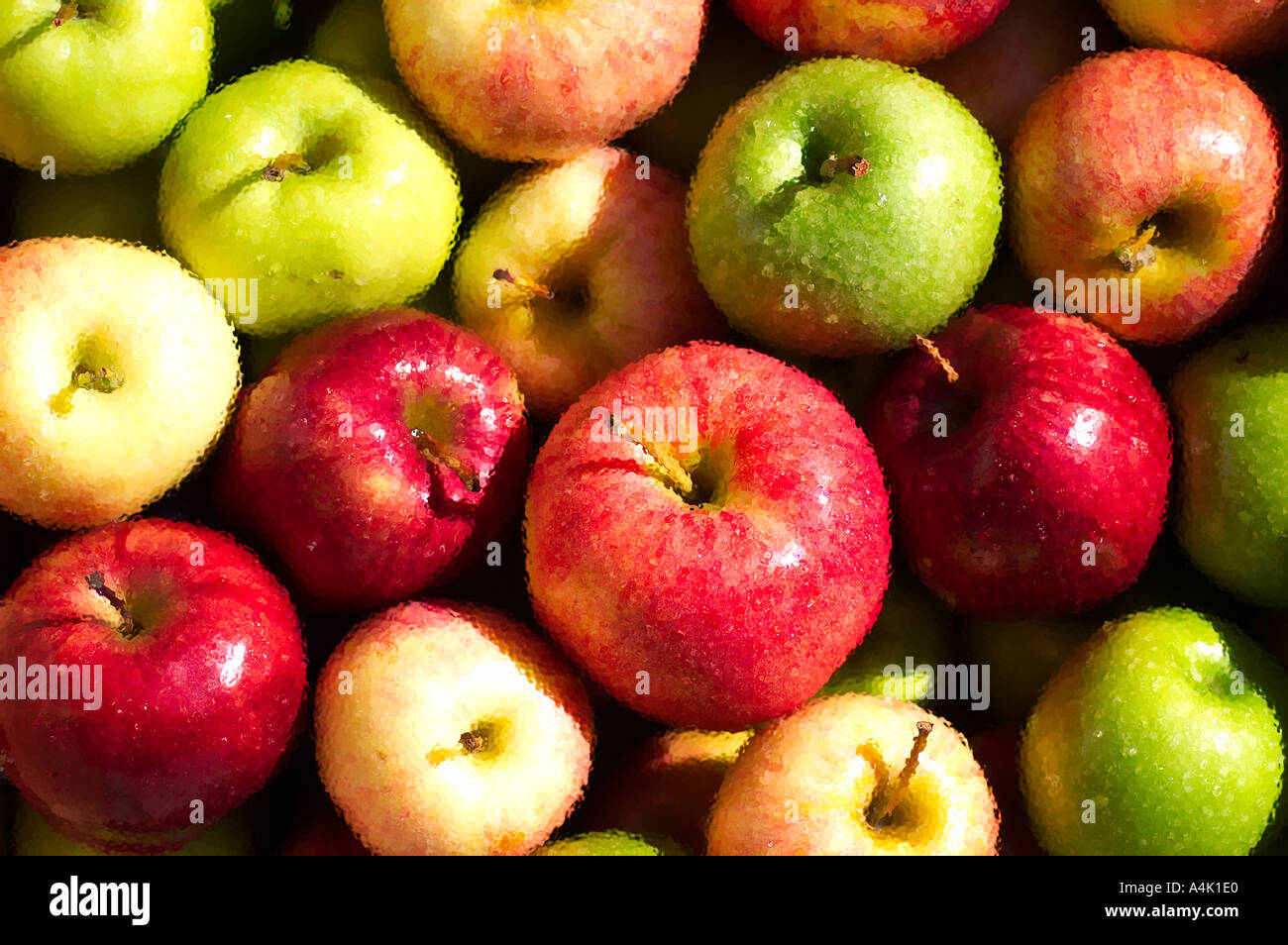 mixed group of various apples Stock Photo - Alamy