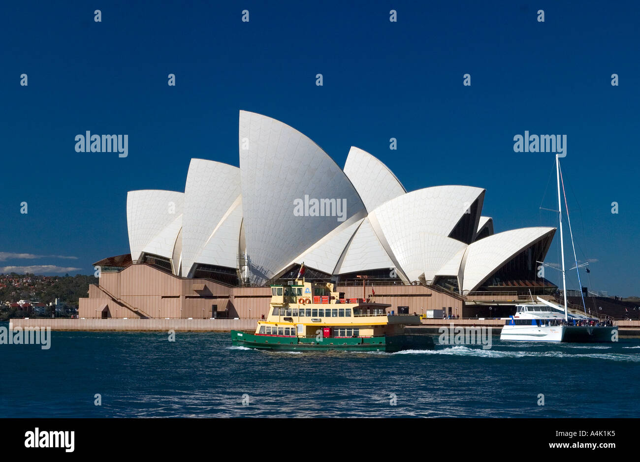 Sydney Opera House with passing ferry. Australia Stock Photo - Alamy
