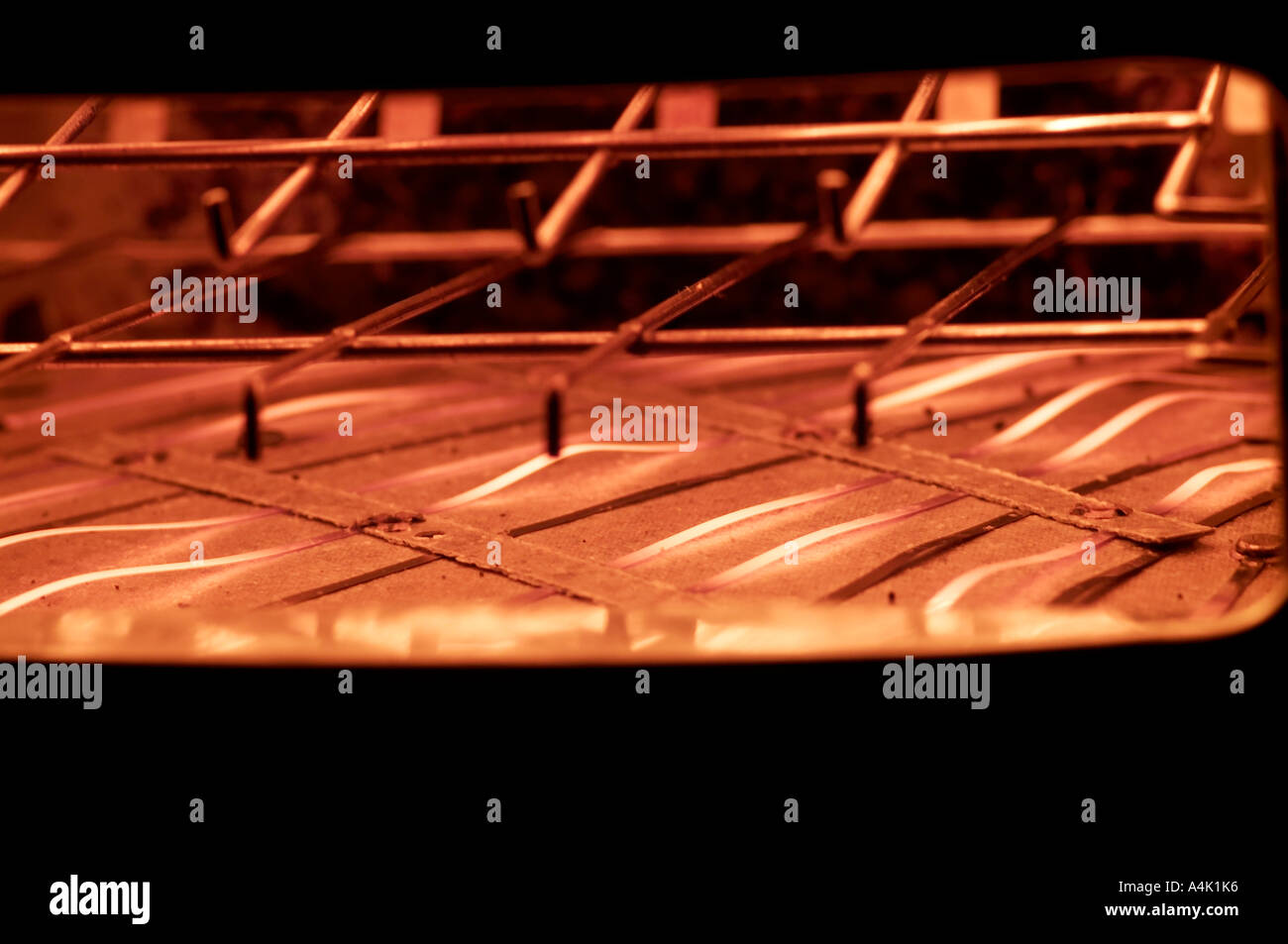 red hot elements of a toaster Stock Photo - Alamy