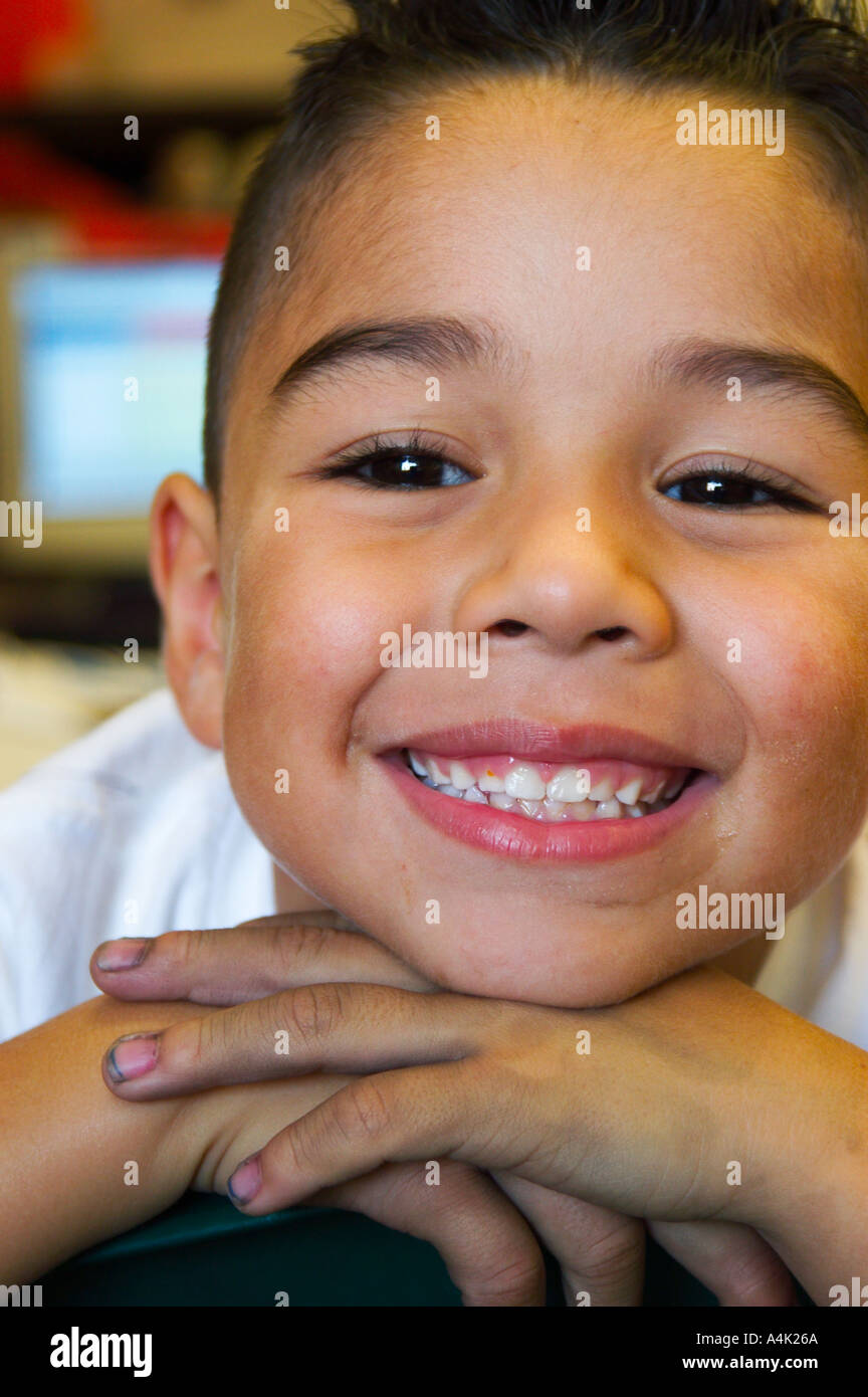 Hispanic boy smiling Stock Photo - Alamy