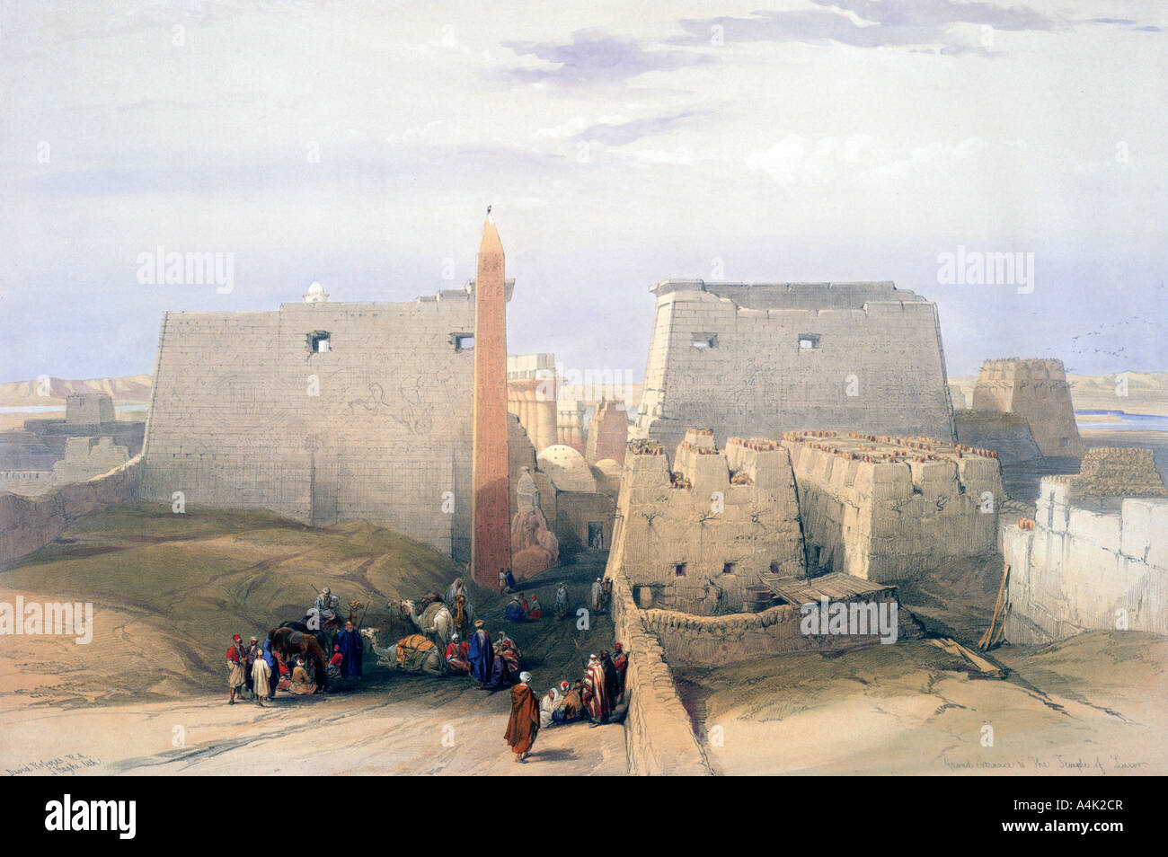 'Grand Entrance to the Temple of Luxor', 19th century. Artist: David ...