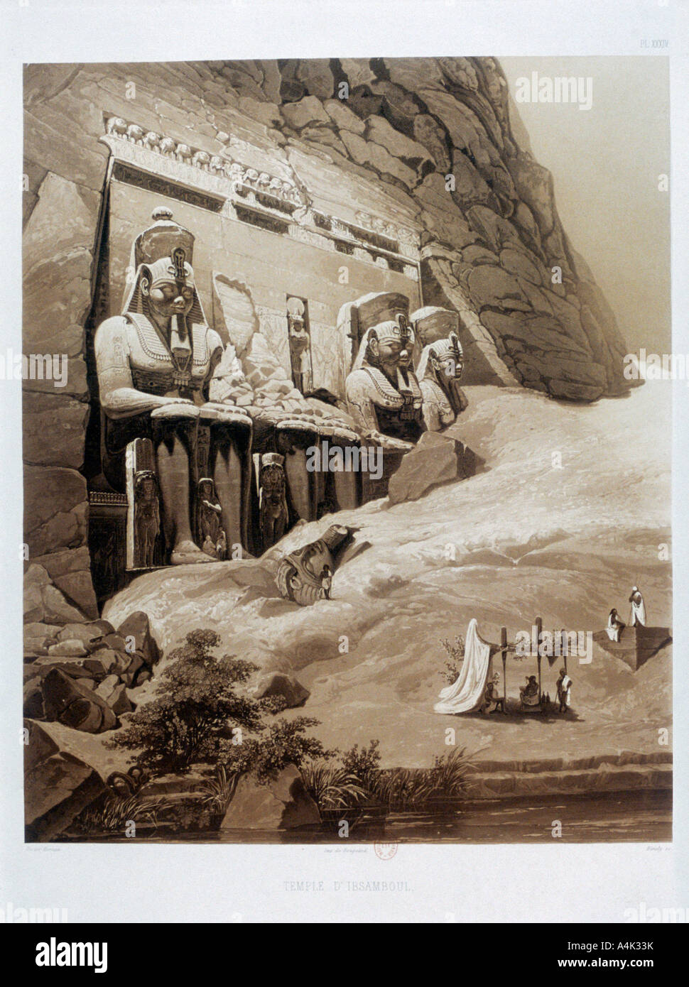 'Temple d'Ibsamboul', Egypt, 1841. Artist: Himely Stock Photo - Alamy