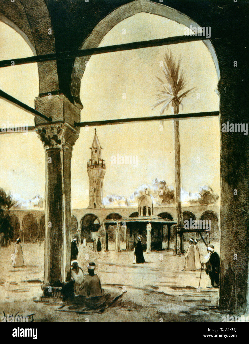 Mosque, Cairo, Egypt, 1928. Artist: Louis Cabanes Stock Photo - Alamy