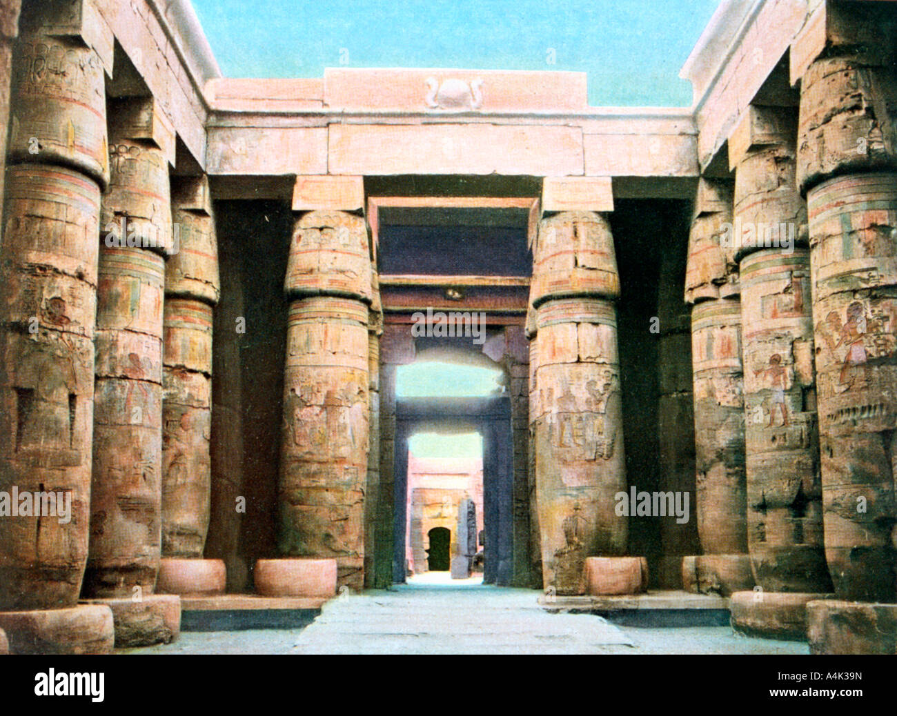 Temple of Khonsu Karnak Luxor Egypt 20th Century Stock Photo: 11068064 ...