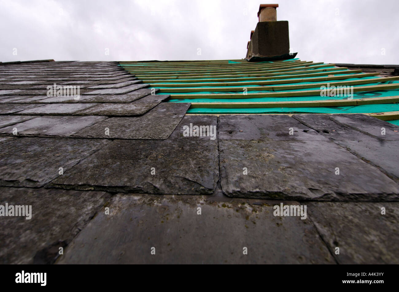 Roof being slated Stock Photo - Alamy